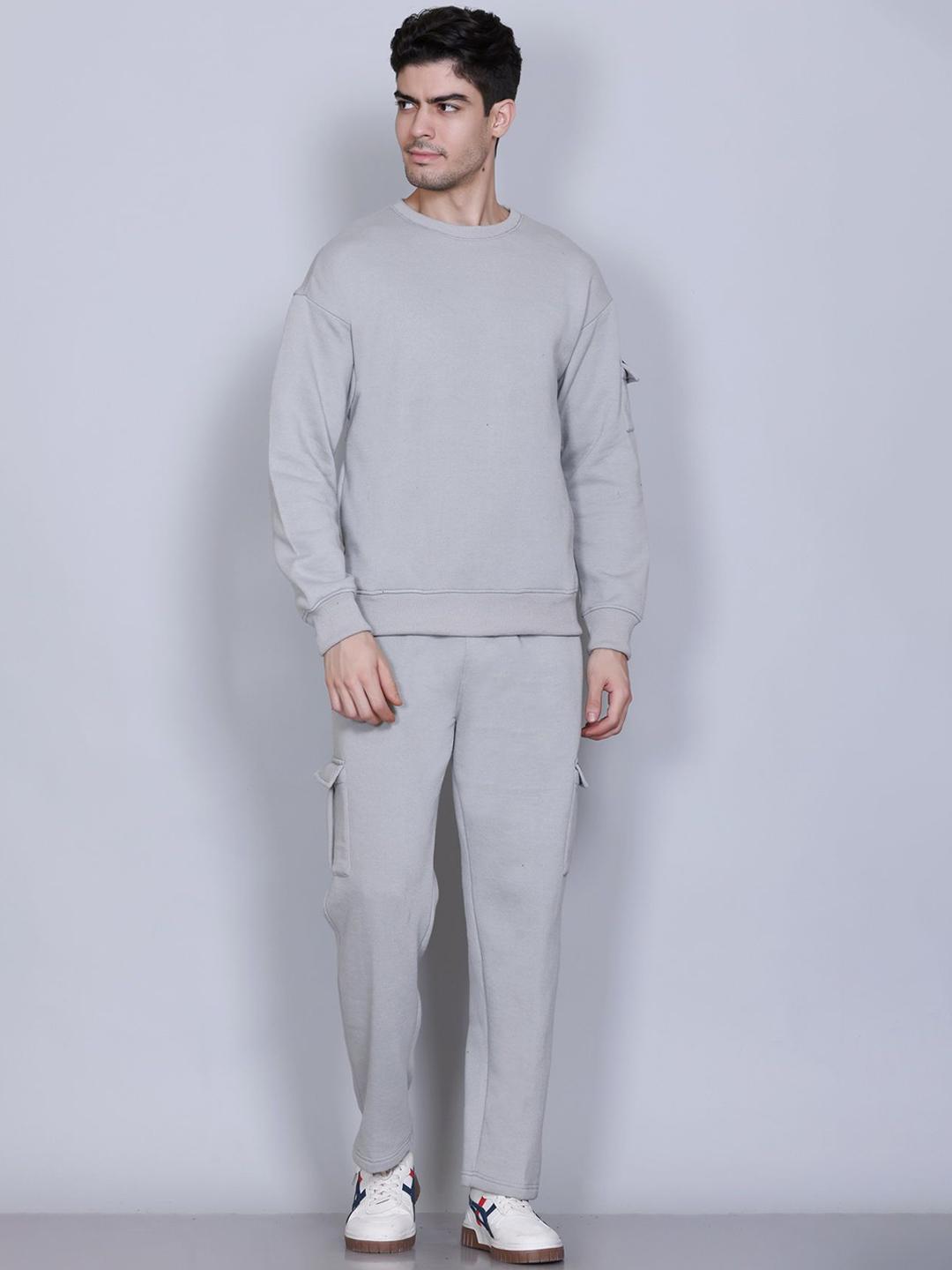 Buy Antiloop Men Self Design Round Neck Tracksuit - Tracksuits for Men ...