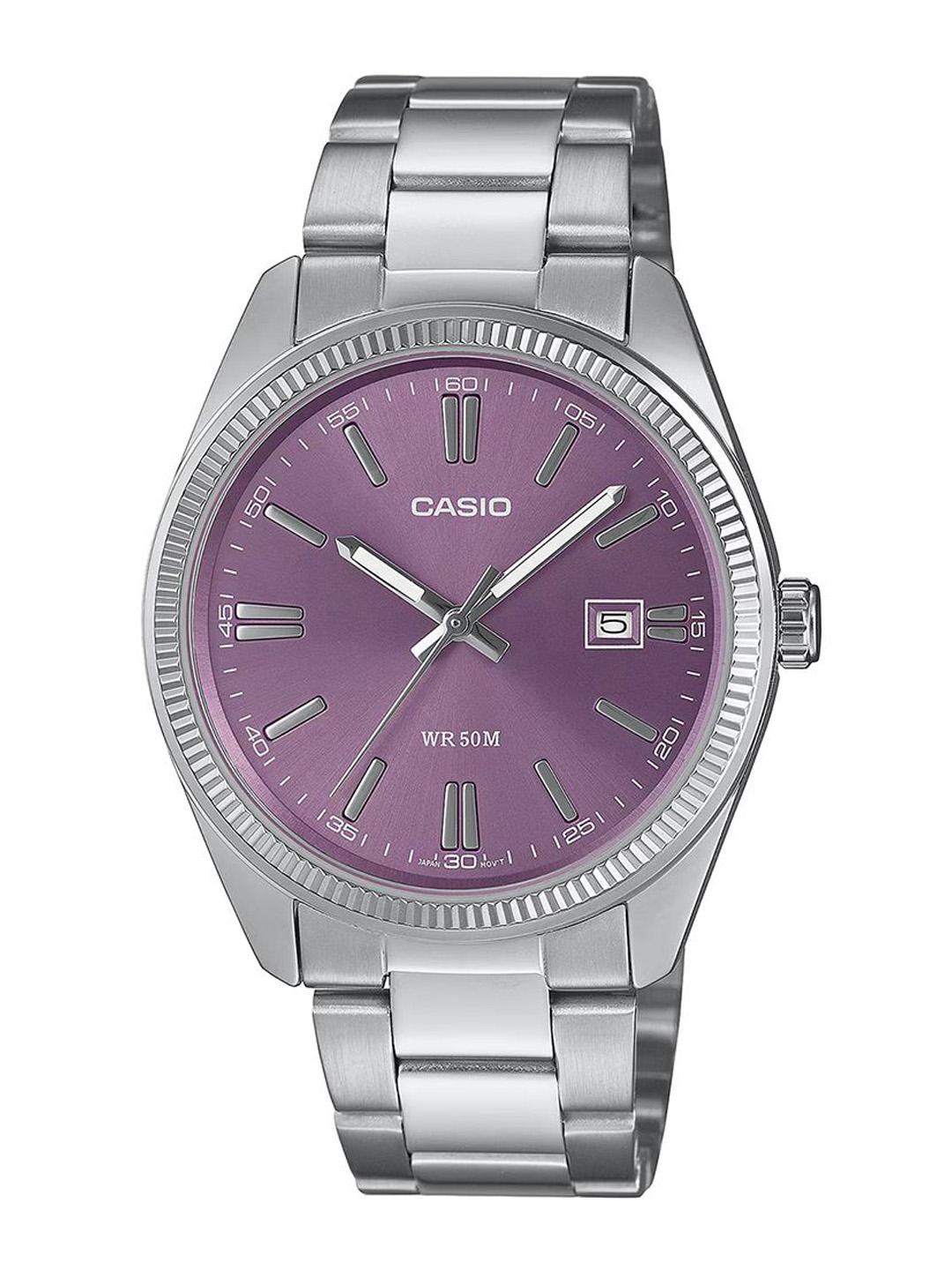 Buy CASIO Men Round Dial & Stainless Steel Analogue Watch A2368 ...