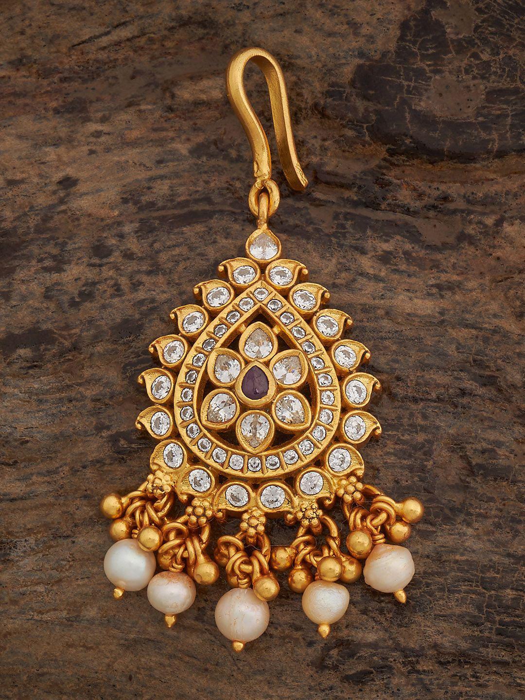 Buy Kushal's Fashion Jewellery Embellished Bridal Gold Plated Stone And ...