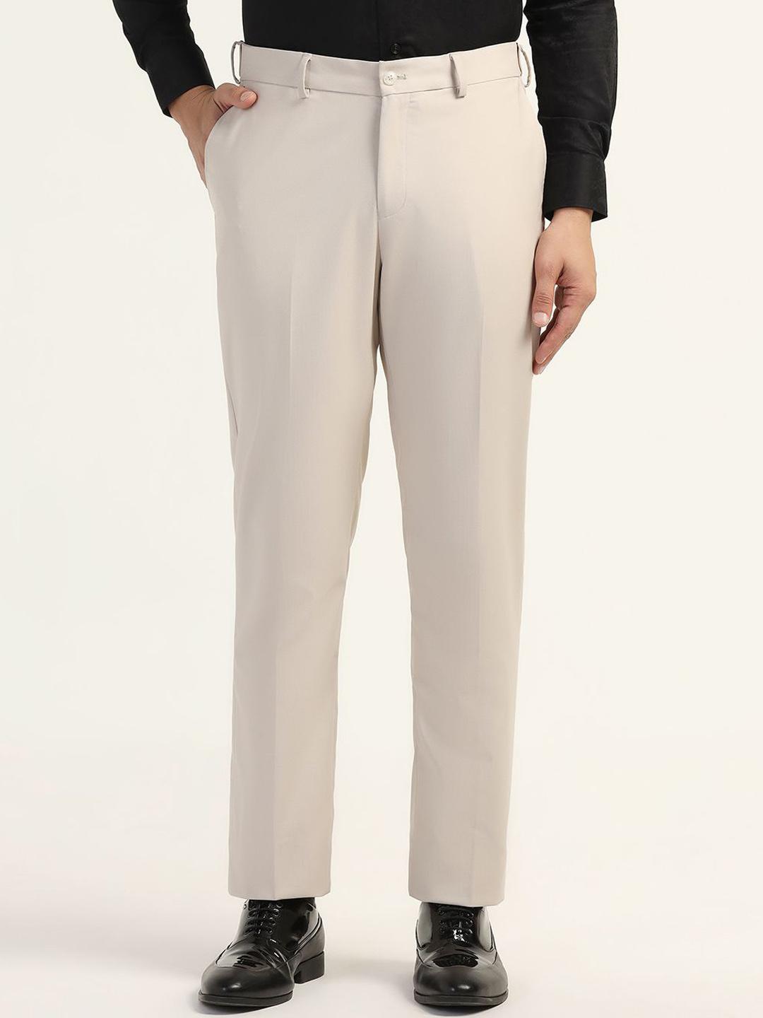 Buy Blackberrys Men Relaxed Straight Leg Straight Fit Mid Rise Formal ...