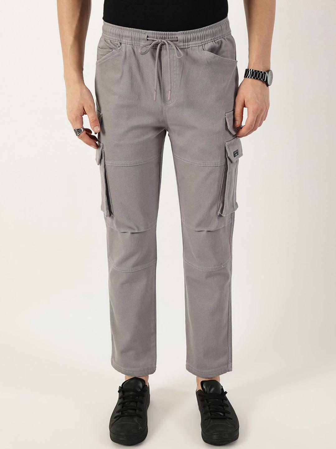 Buy Thomas Scott Men Relaxed Straight Fit Cargos Trousers - Trousers ...