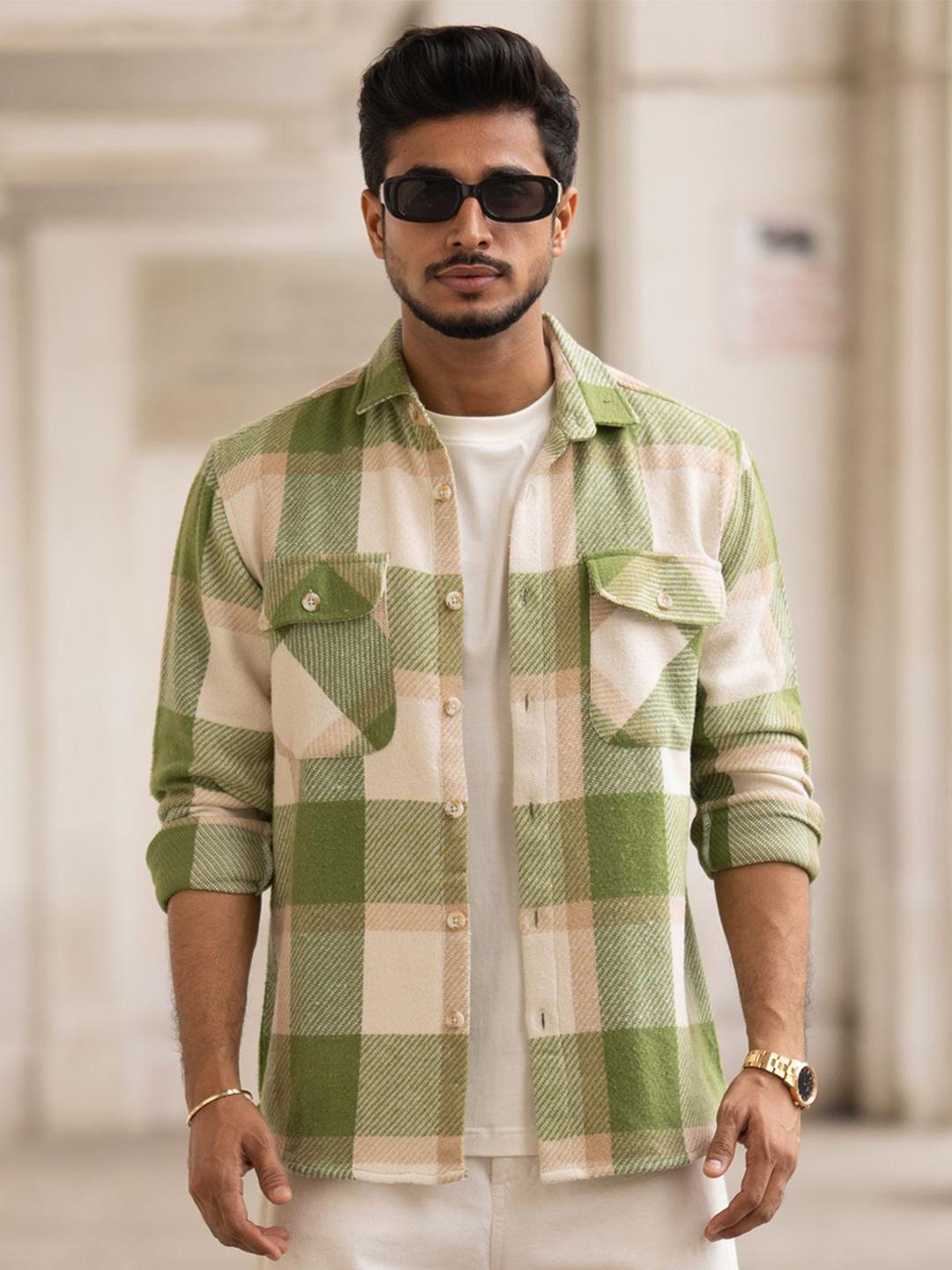 Buy Powerlook Men Tartan Checks Opaque Checked Casual Shirt - Shirts ...