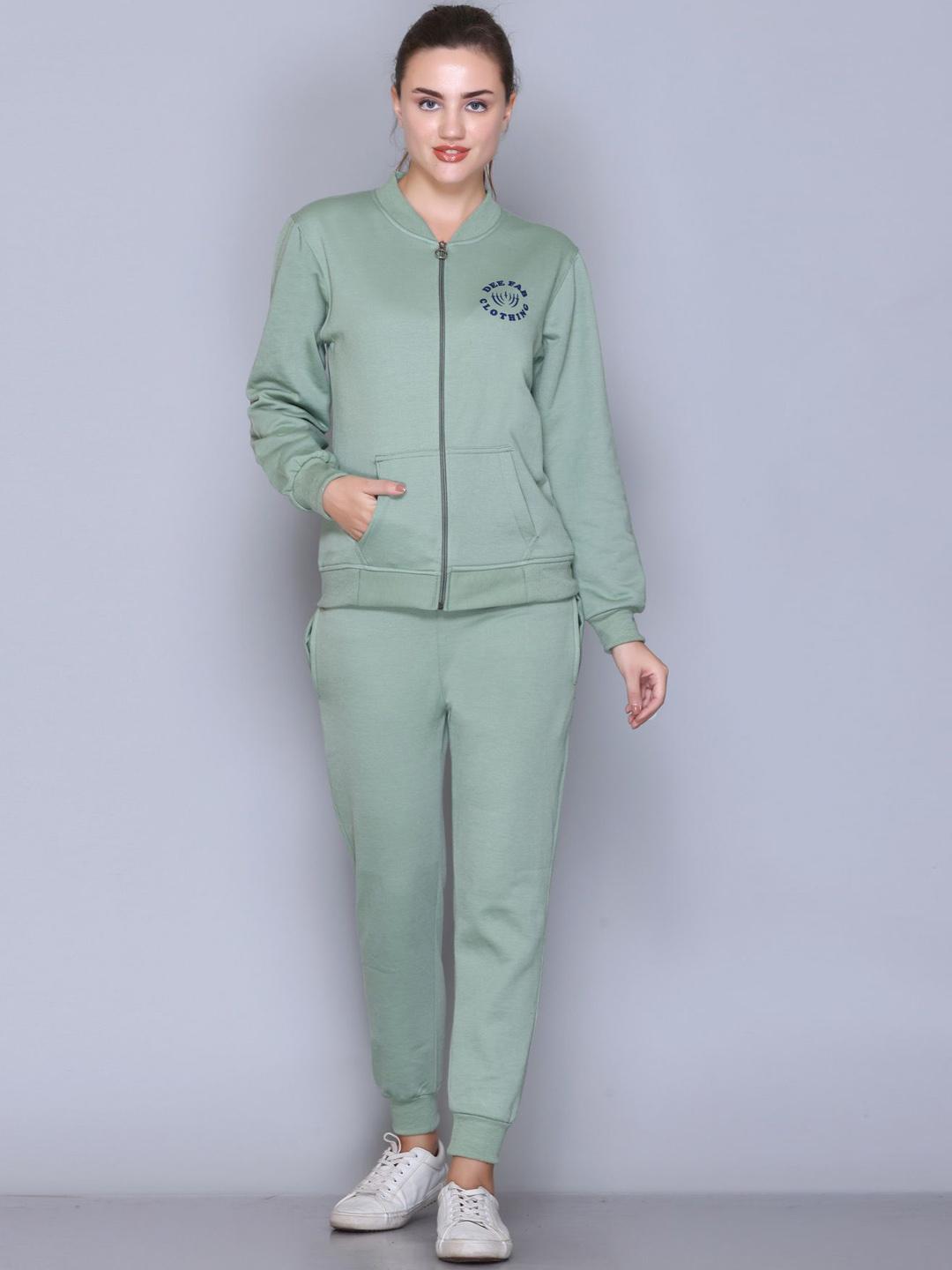 Buy Deefab Women Chest Print Zipper Tracksuit - Tracksuits for Women ...