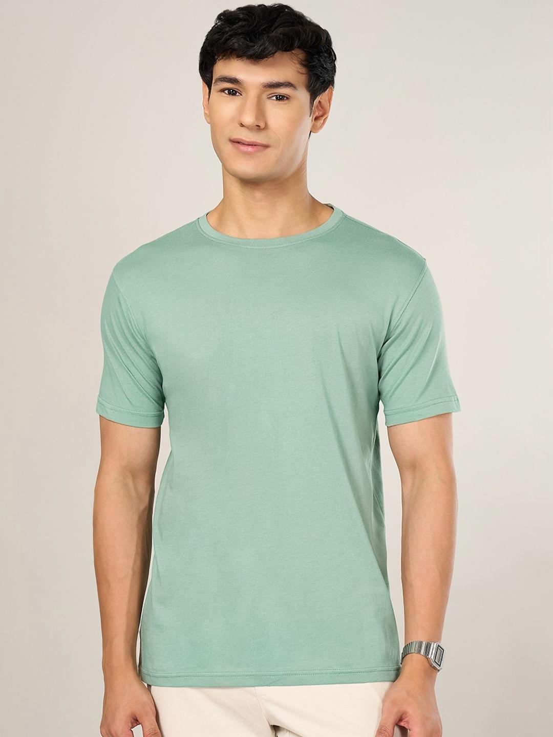 Buy BYFORD By Pantaloons Men Drop Shoulder Sleeves Raw Edge Slim Fit T ...