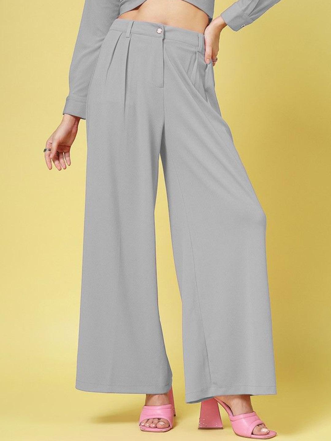 Buy Oomph! Women Relaxed Pleated Trousers - Trousers for Women 31736273 ...