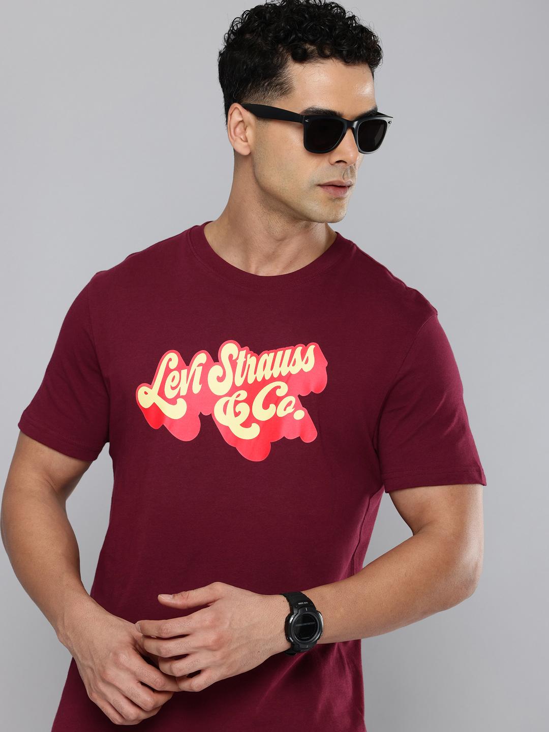 Buy Levis Brand Logo Printed Pure Cotton T Shirt - Tshirts for Men ...