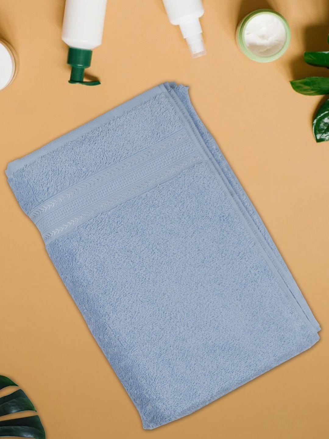 Buy Ramraj Blue Solid Bamboo 500GSM Super Soft Adult Regular Bath Towel ...