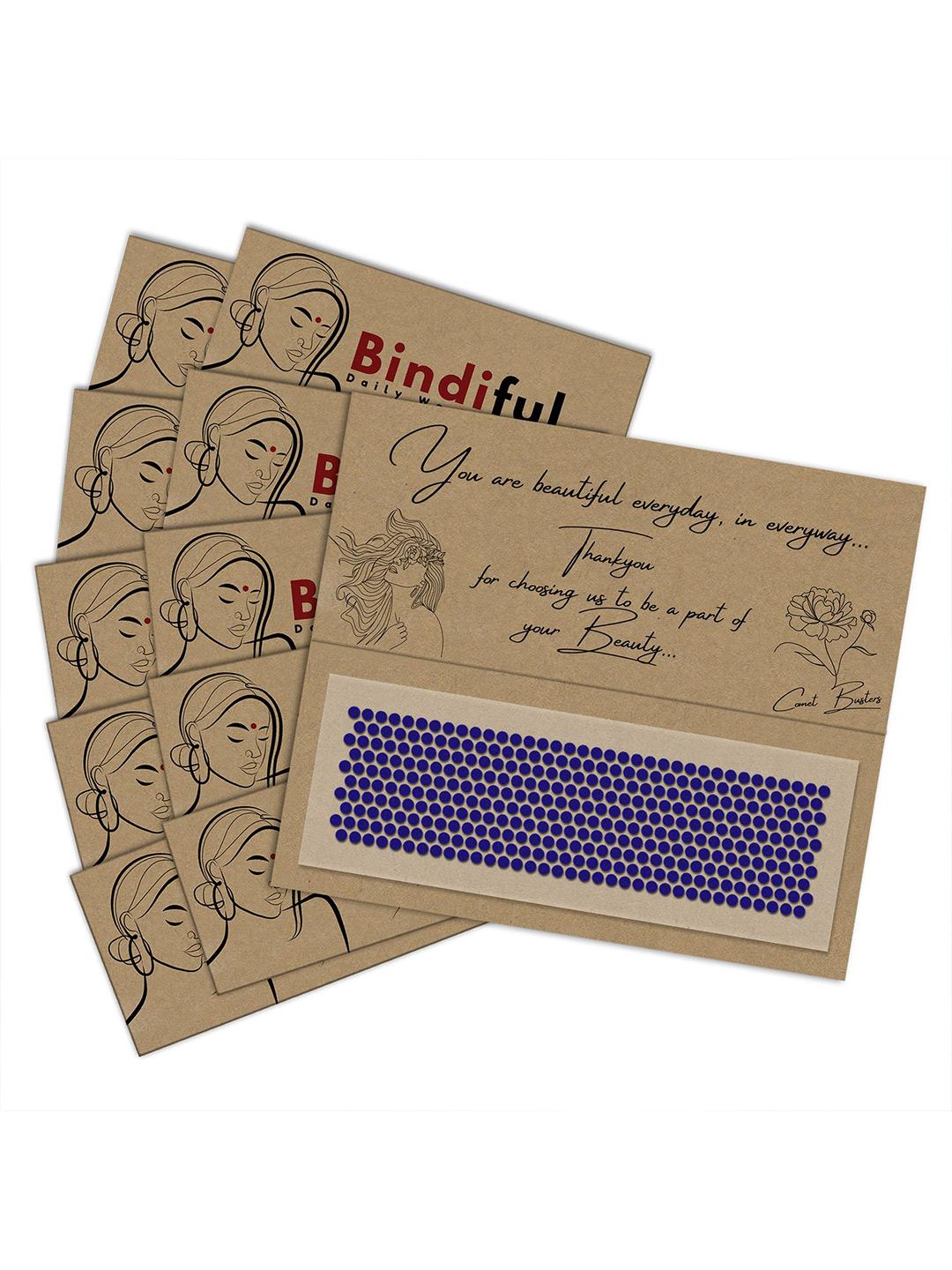 Buy Comet Busters Set Of 10 Bindiful Traditional Bindis Navy Blue ...