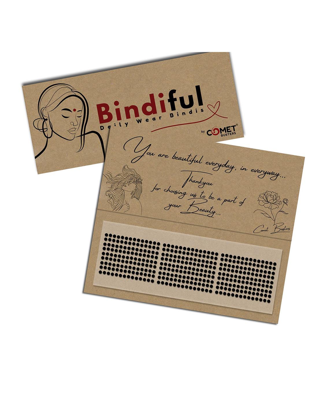 Buy Comet Busters Bindiful Traditional Round Bindi Black - Bindi for ...
