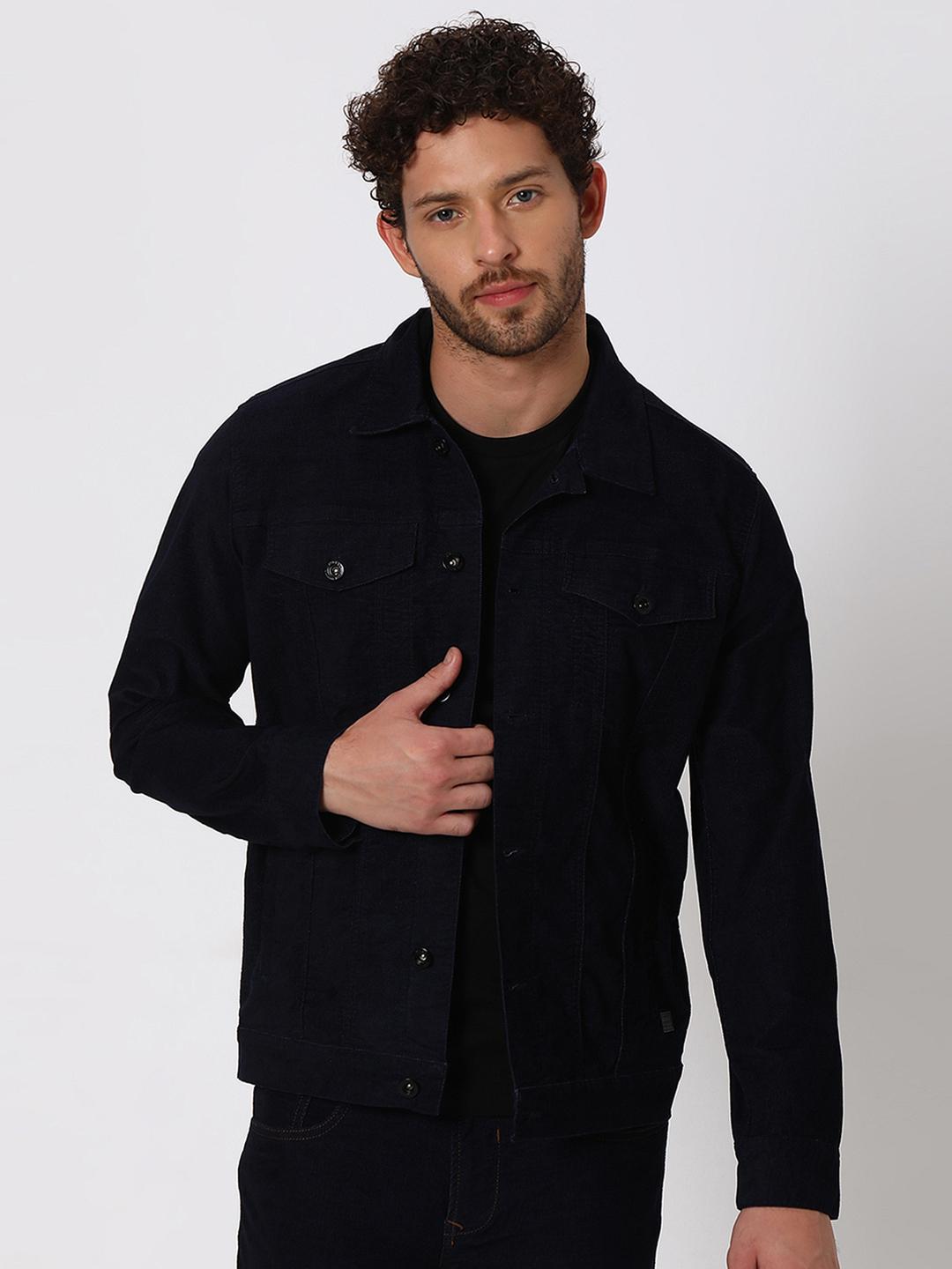 Buy Mufti Spread Collar Velvet Jean Trucker Jacket - Jackets for Men ...