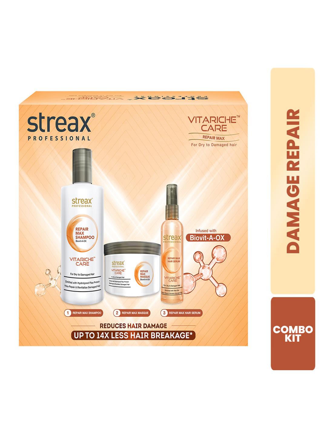 Buy Streax Professional Vitariche Care Repair Max Hair Care Kit - Hair ...