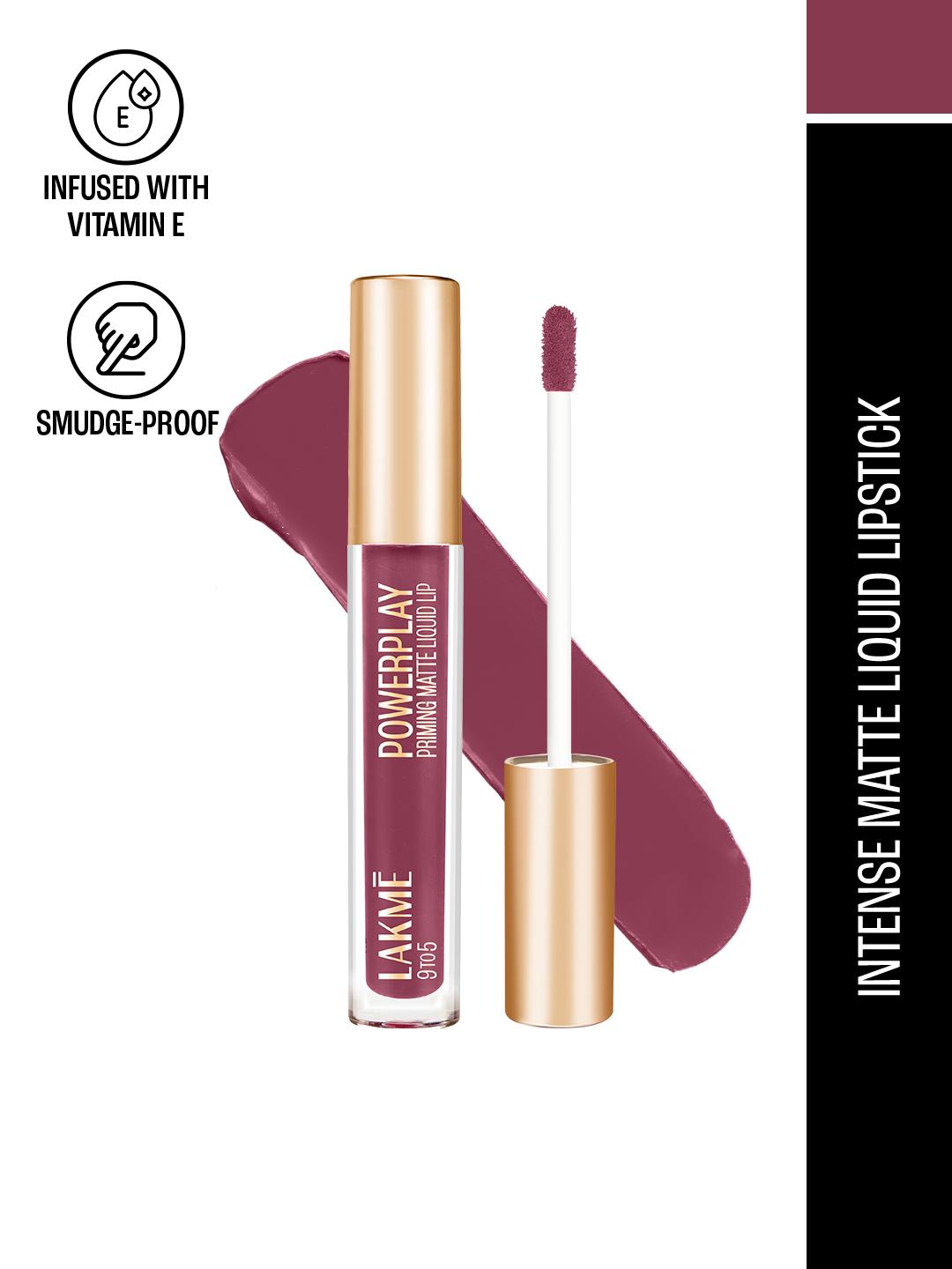 Buy Lakme 9to5 Powerplay Priming Matte Liquid Lip Color With Vit E 4 ...