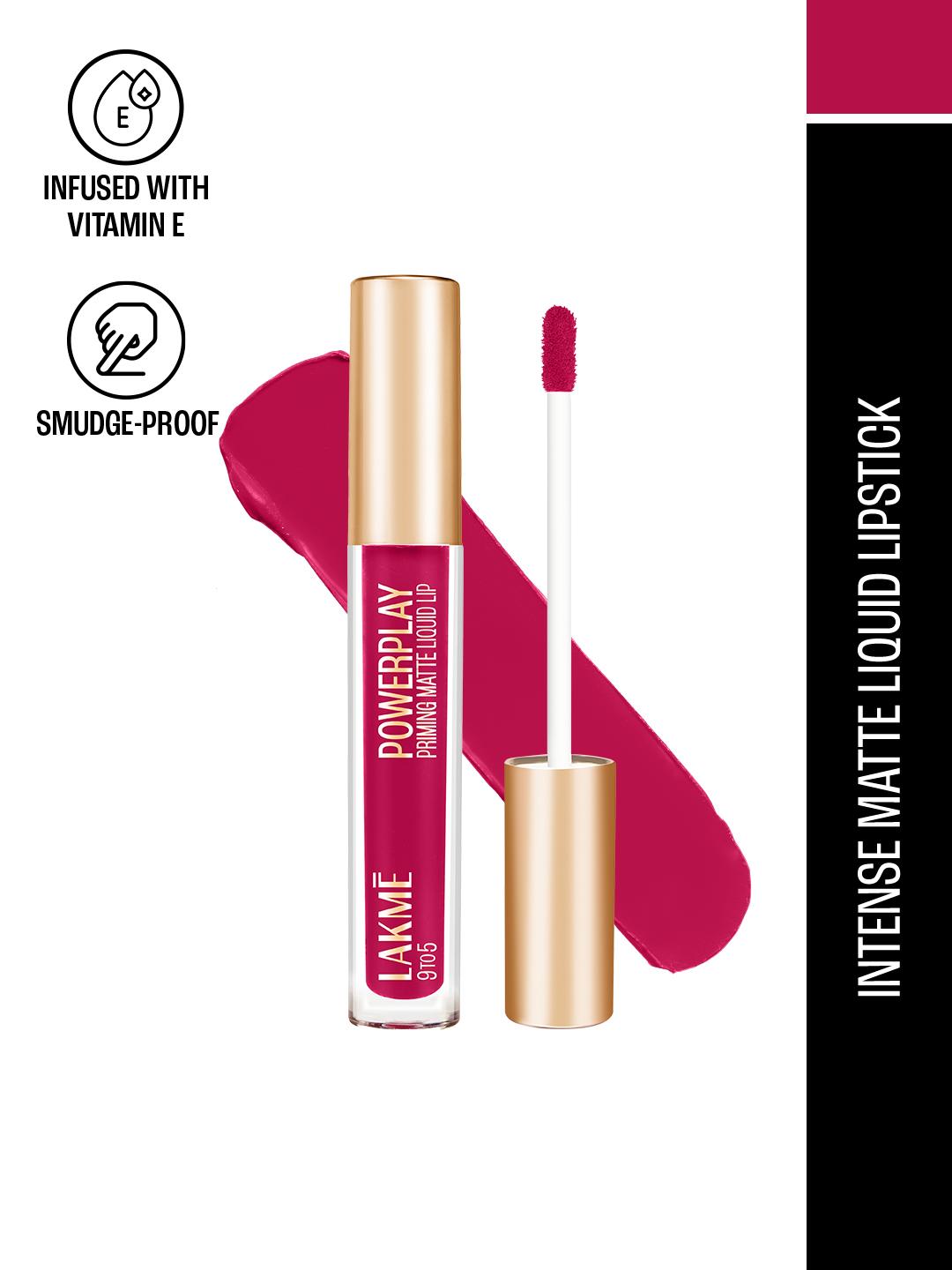 Buy Lakme 9to5 Powerplay Priming Matte Liquid Lip Color With Vit E 4 ...