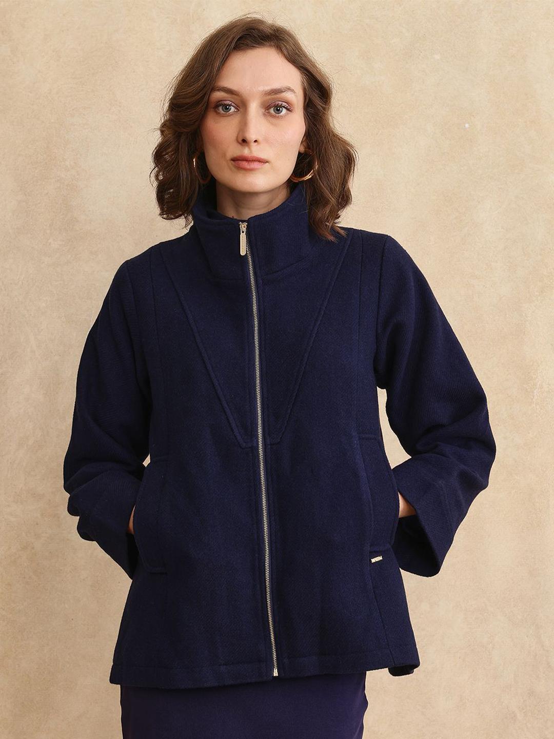 Buy RAREISM Women Open Front Jacket With Embroidered - Jackets for ...