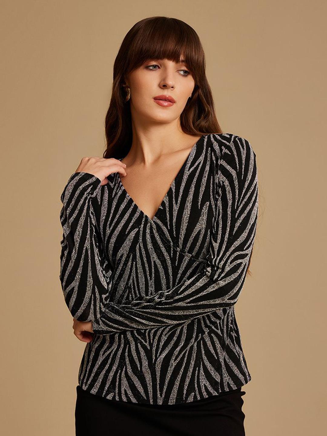 Buy Kazo Women Textured Wrap Top - Tops for Women 31574518 | Myntra