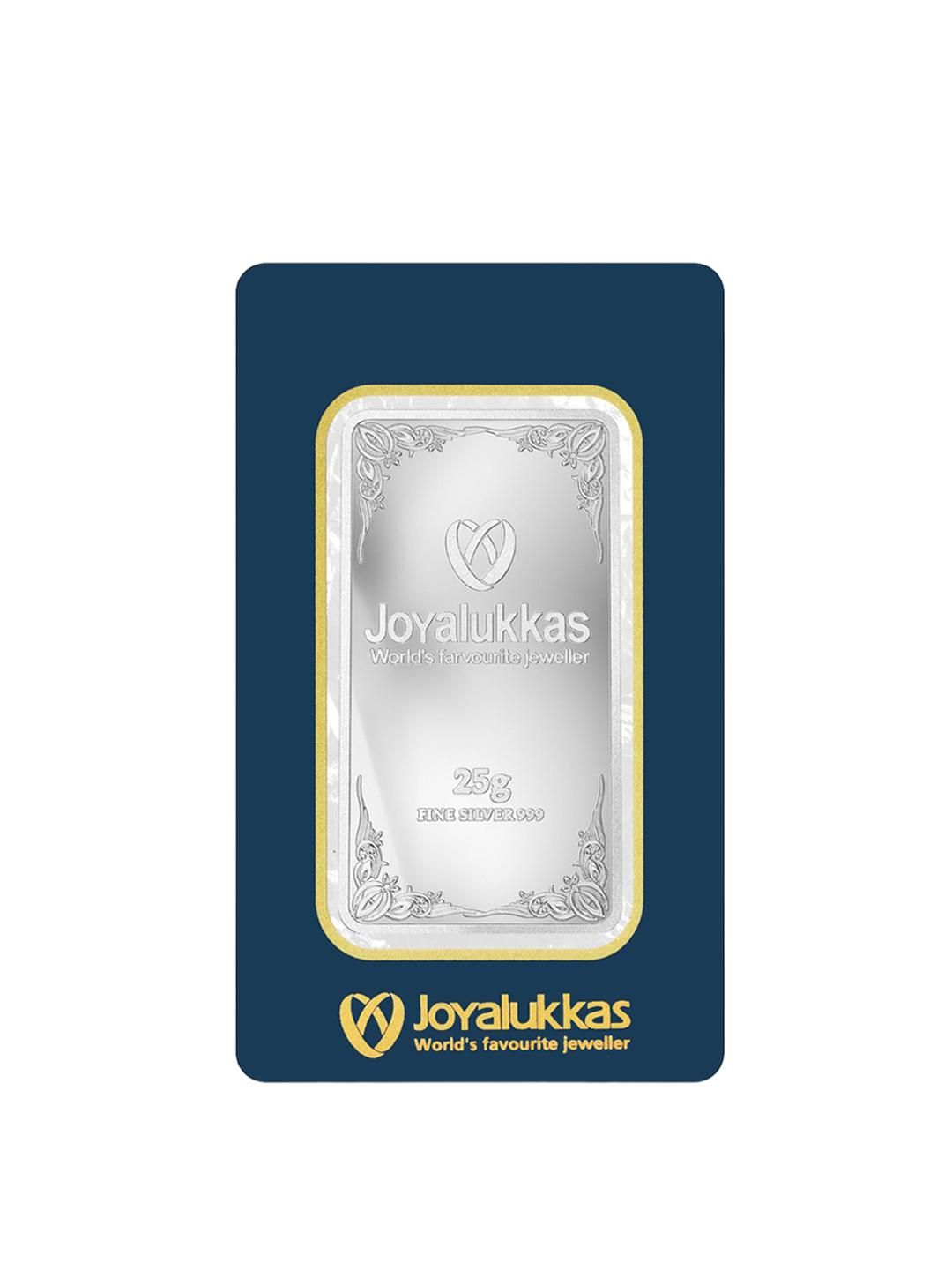 Buy Joyalukkas 999 Purity Blister Packed Silver Bar 25gm - Silver Coins ...