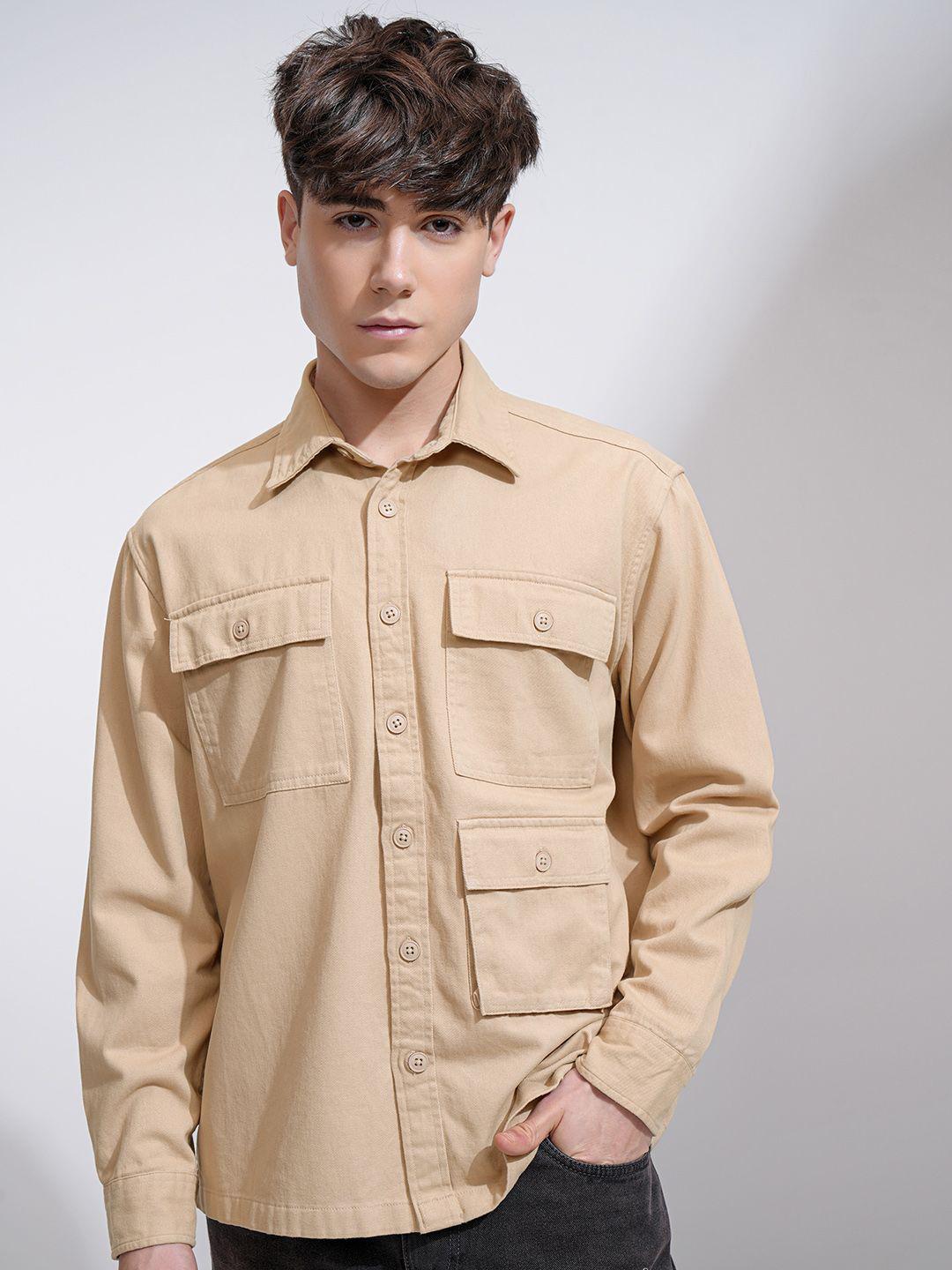 Buy Ketch Men Solid Double Utility Pocket Shirt - Shirts for Men ...