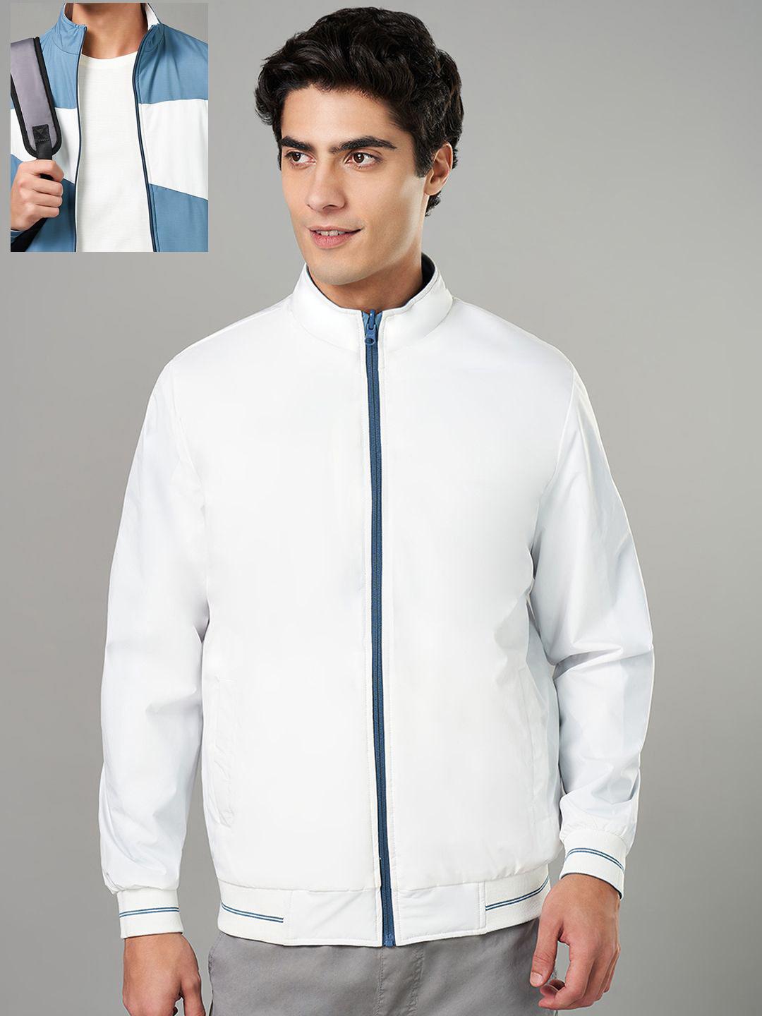 Buy Urban Ranger By Pantaloons Men Mock Collar Colourblocked Casual ...