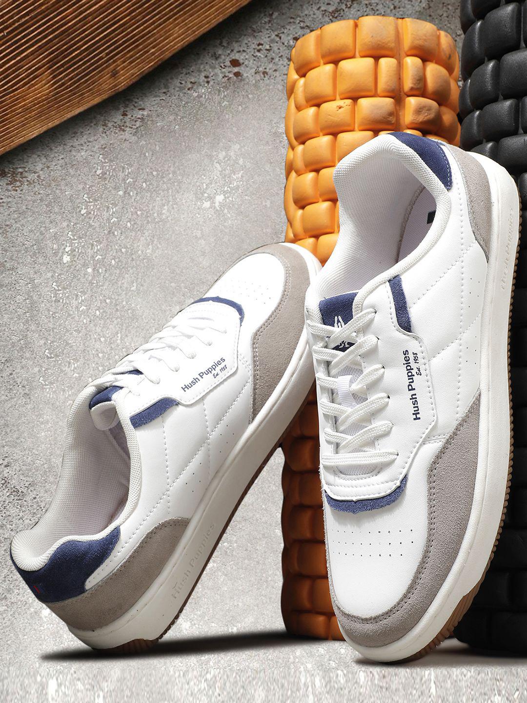 Buy Hush Puppies Men Colourblocked PU Sneakers - Casual Shoes for Men ...