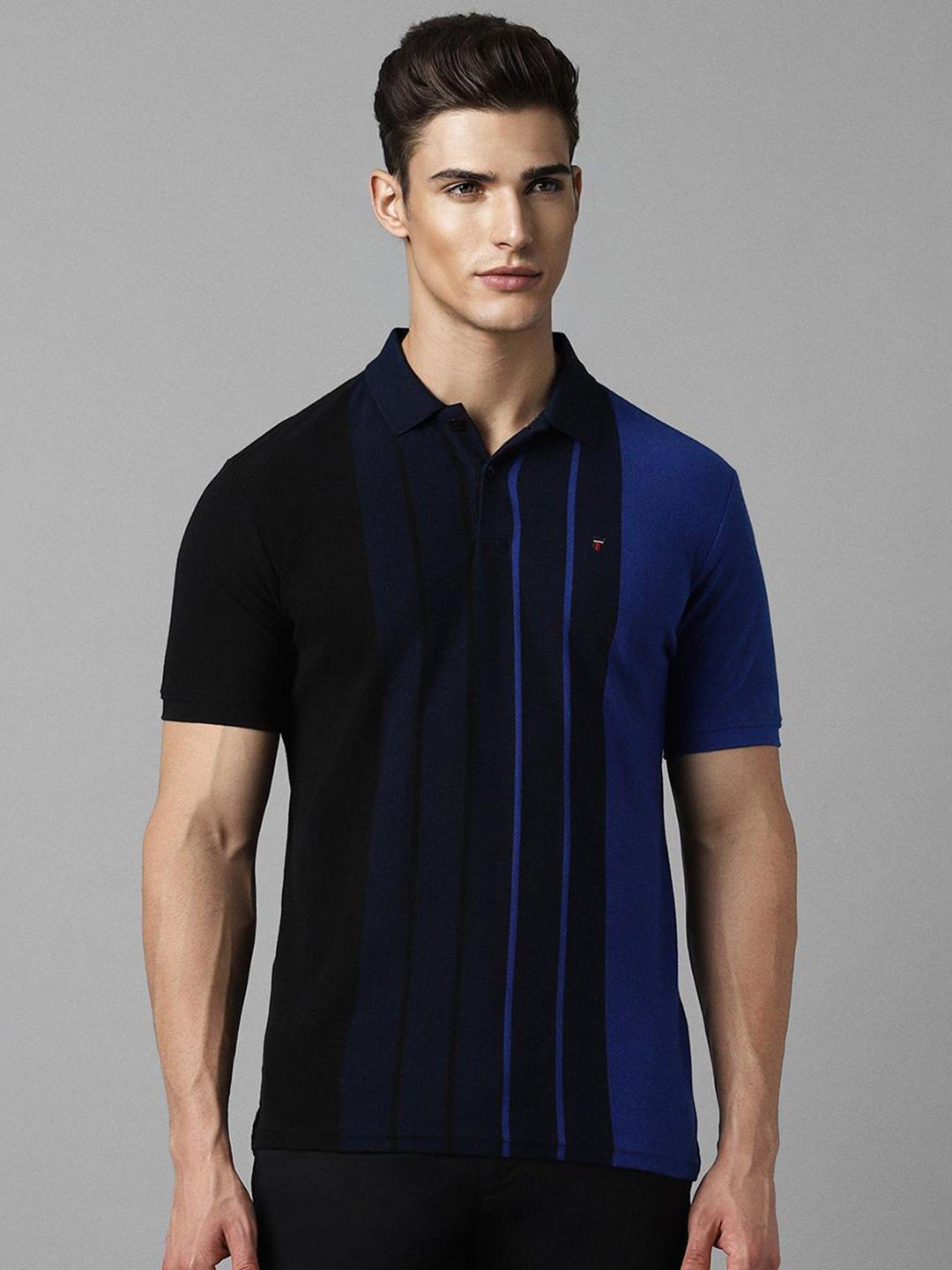 Buy Louis Philippe Sport Men Printed Polo Collar Pockets Slim Fit T ...