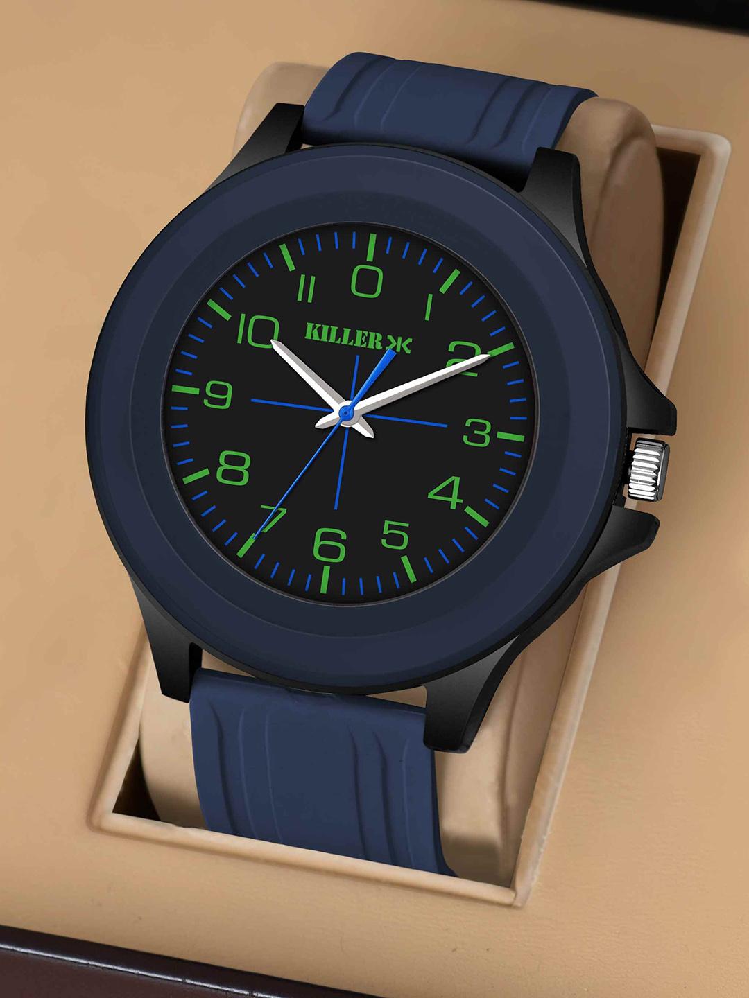 Buy Killer Men Dial & Straps Analogue Watch 0202BG Black - Watches for ...