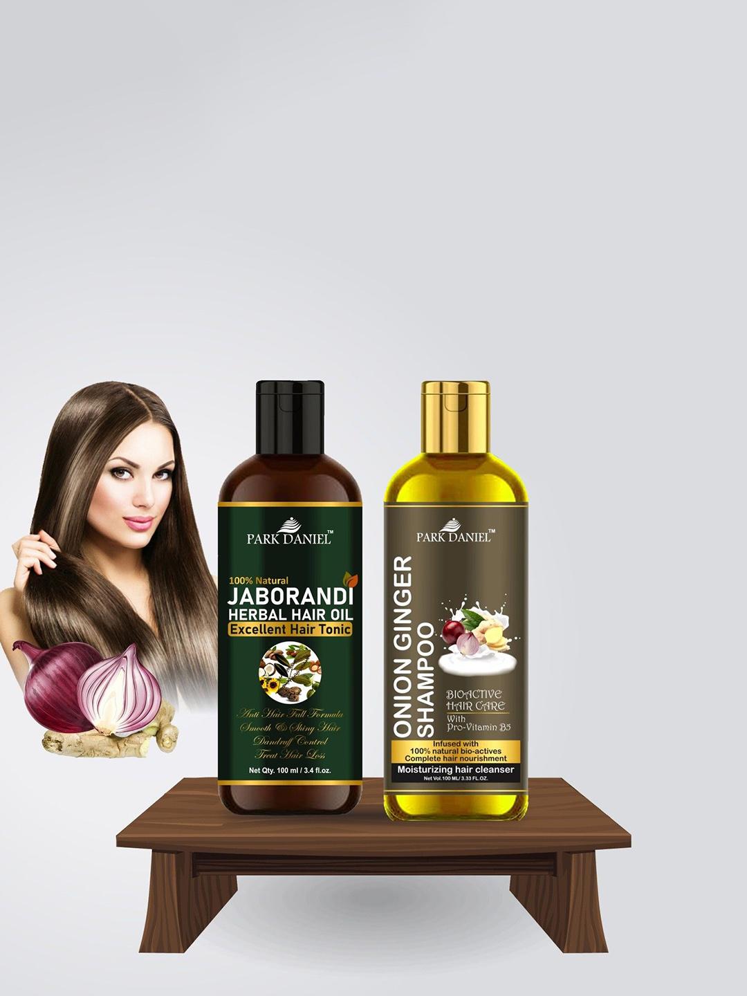 Buy Park Daniel Set Of Jaborandi Herbal Hair Oil & Onion Ginger Shampoo ...