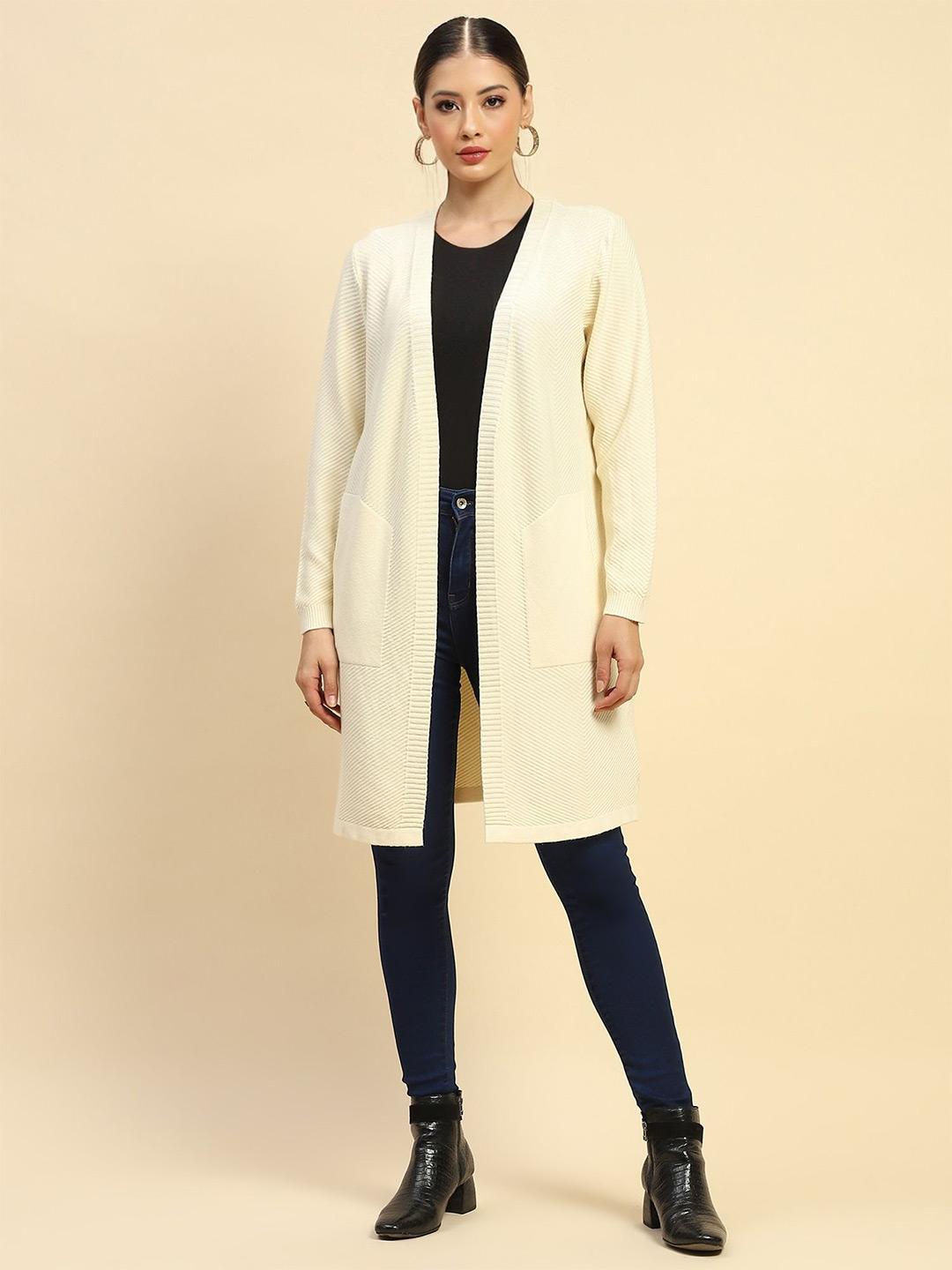 Buy Global Republic Self Design Open Front Longline Shrug - Shrug for ...