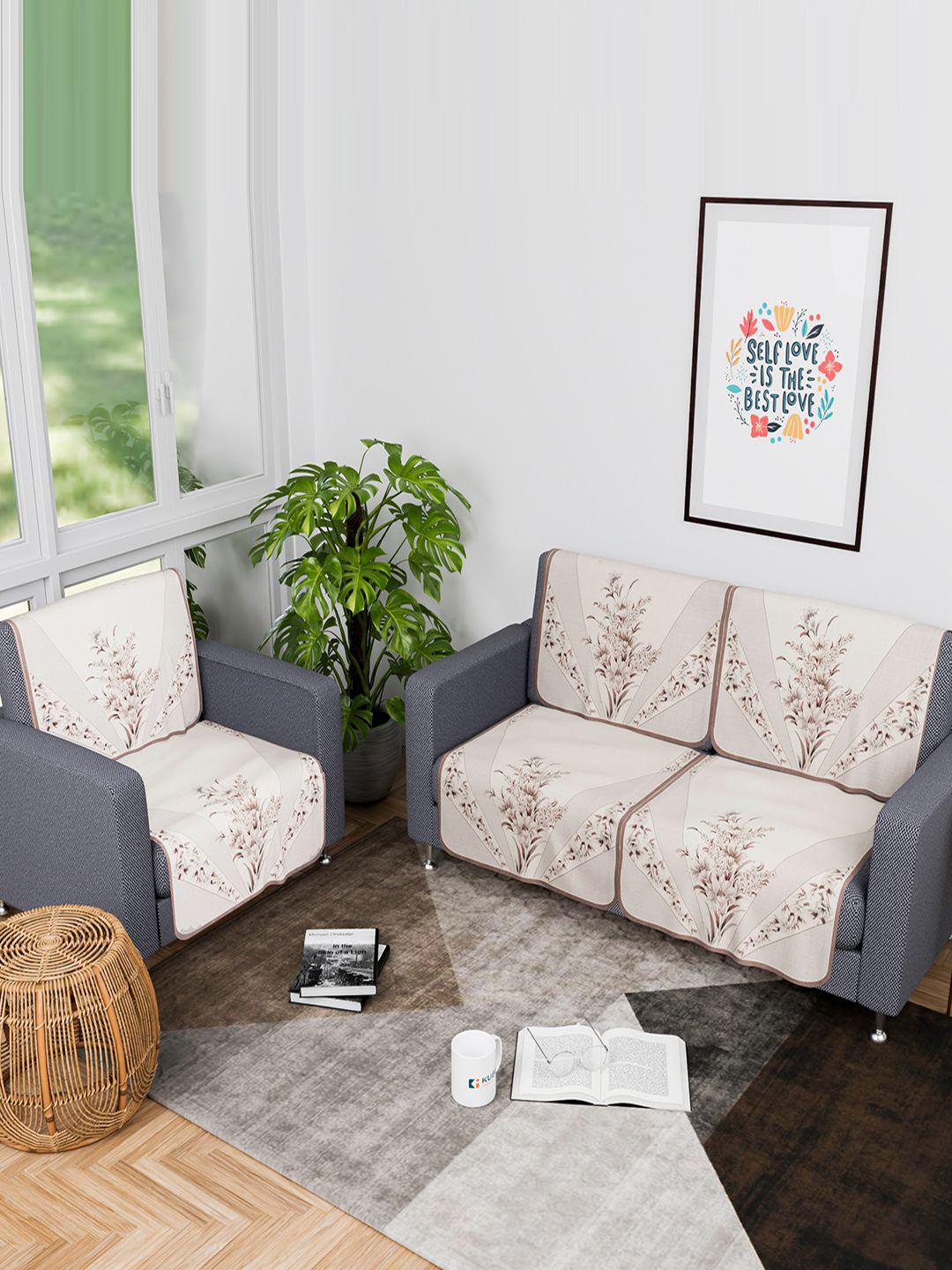 Buy Kuber Industries Bouquet Aesthetic Shaneel Breathable 6PC 3 Seater ...