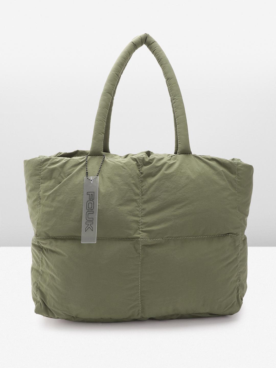 Buy FCUK Structured Shoulder Bag With Quilted Detail - Handbags for ...