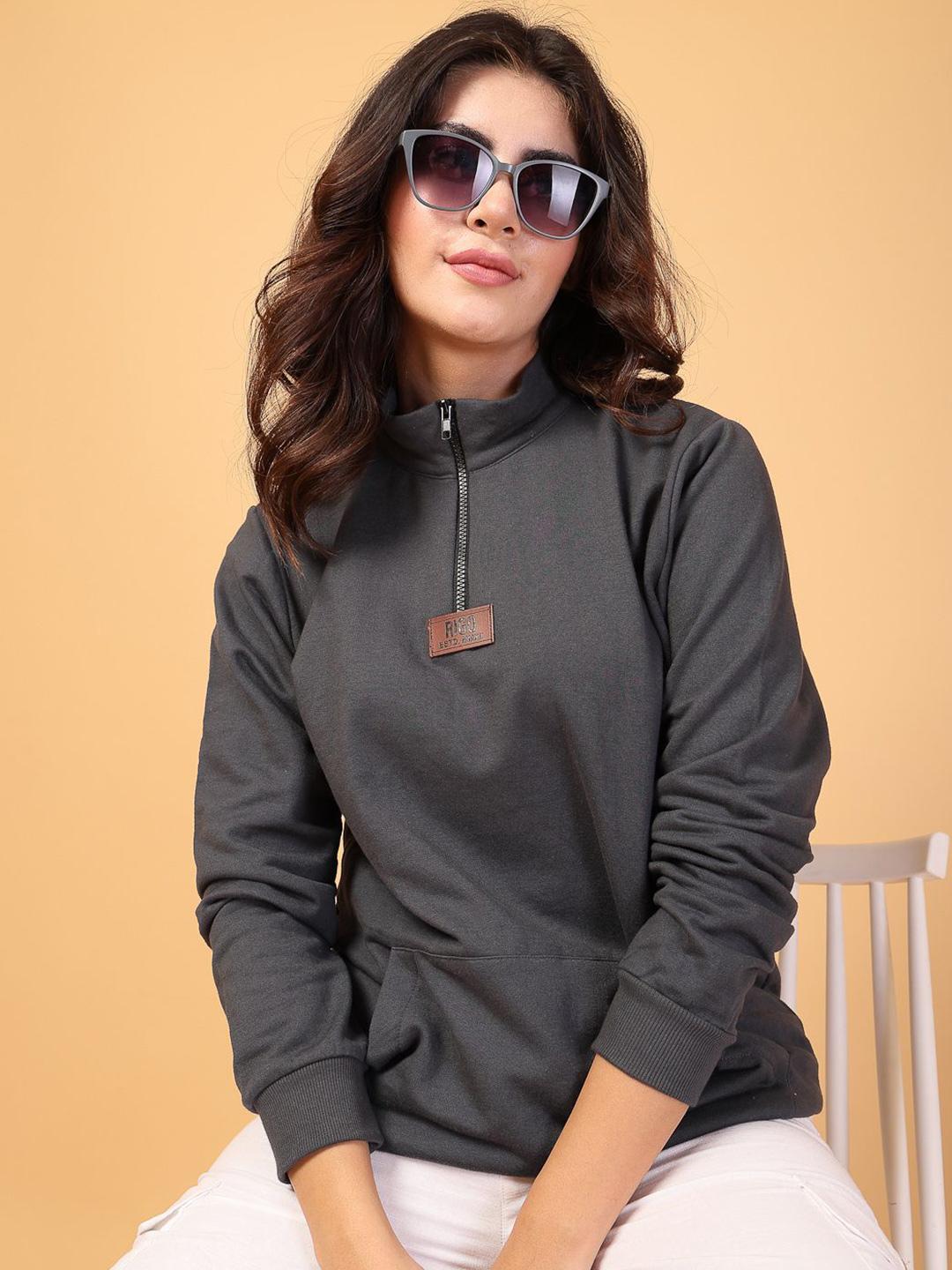 Buy Rigo Women Cotton Sweatshirt - Sweatshirts for Women 31383374 | Myntra