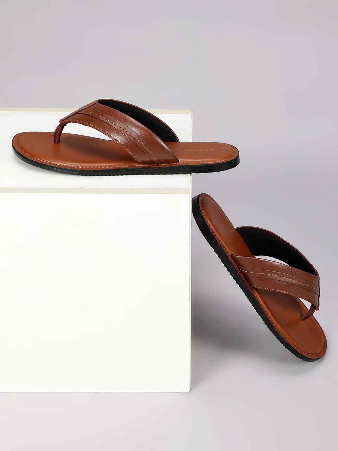 Buy 99CRAFTS Men Striped Open Toe Flats - Flats for Men 31373177 | Myntra