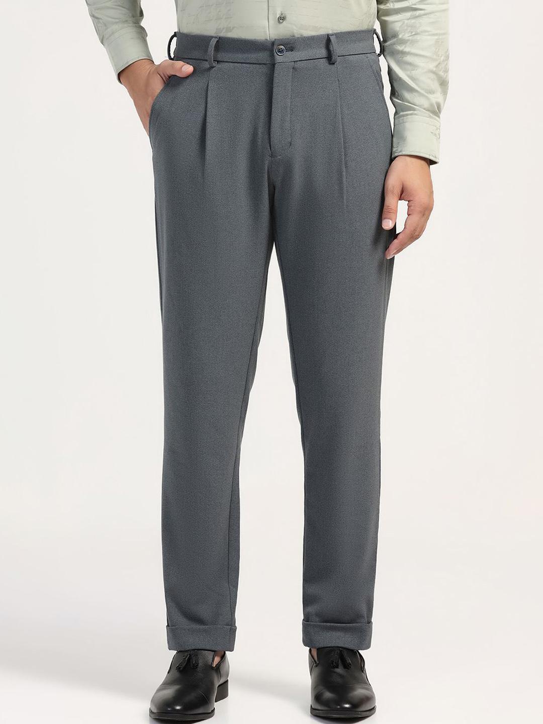 Buy Blackberrys Men Relaxed Pleated Trousers - Trousers for Men ...