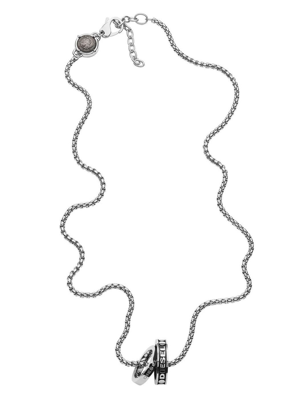 Buy DIESEL Men Stainless Steel Diesel Double Chain - Necklace And ...