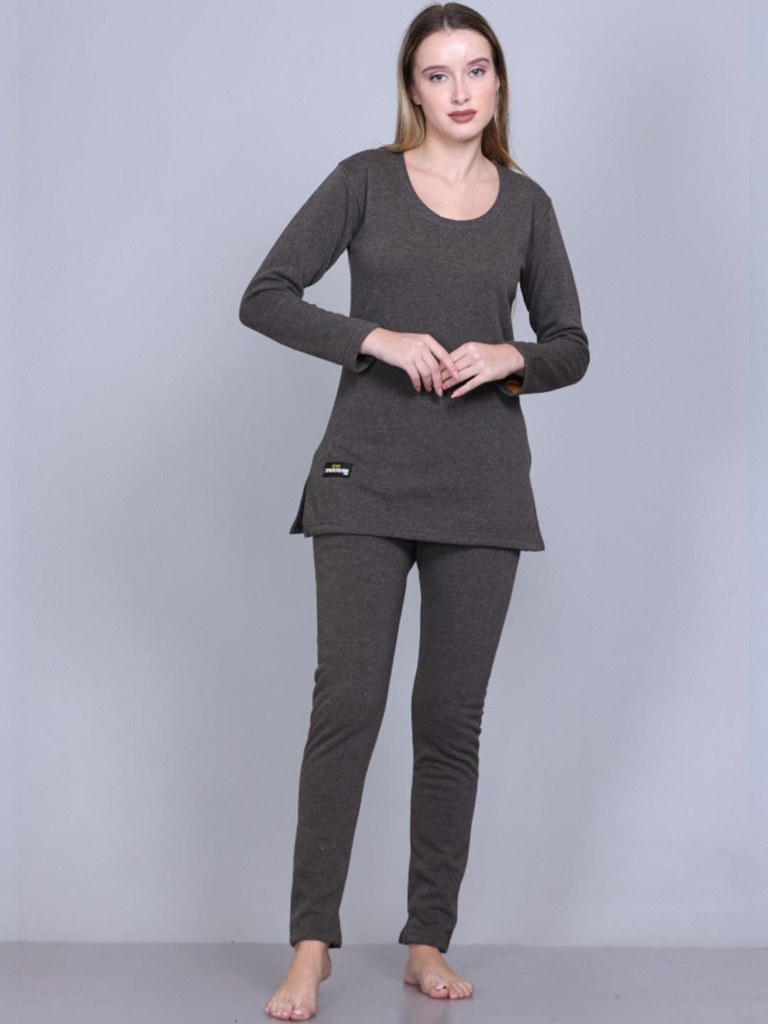 Buy TFA THE FASHION ADDICTION Women Ooshin Basic Cotton Thermal Set ...