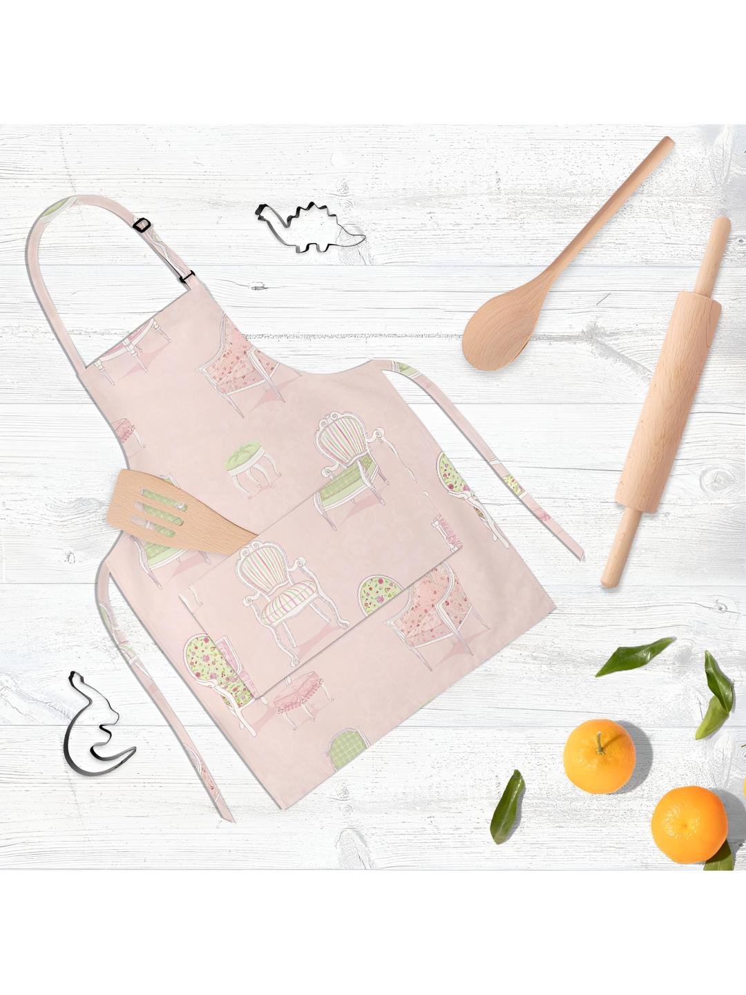 Buy ArtzFolio Pink & Green Printed Cotton Aprons - Aprons for Unisex ...