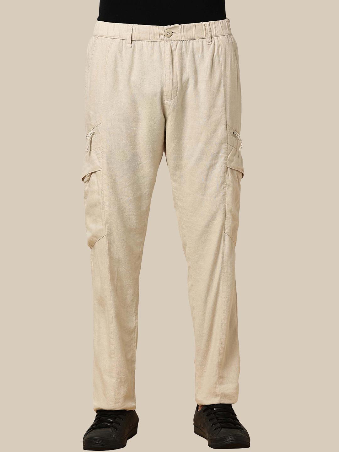 Buy Beevee Men Classic Fit Mid Rise Trousers - Trousers for Men ...