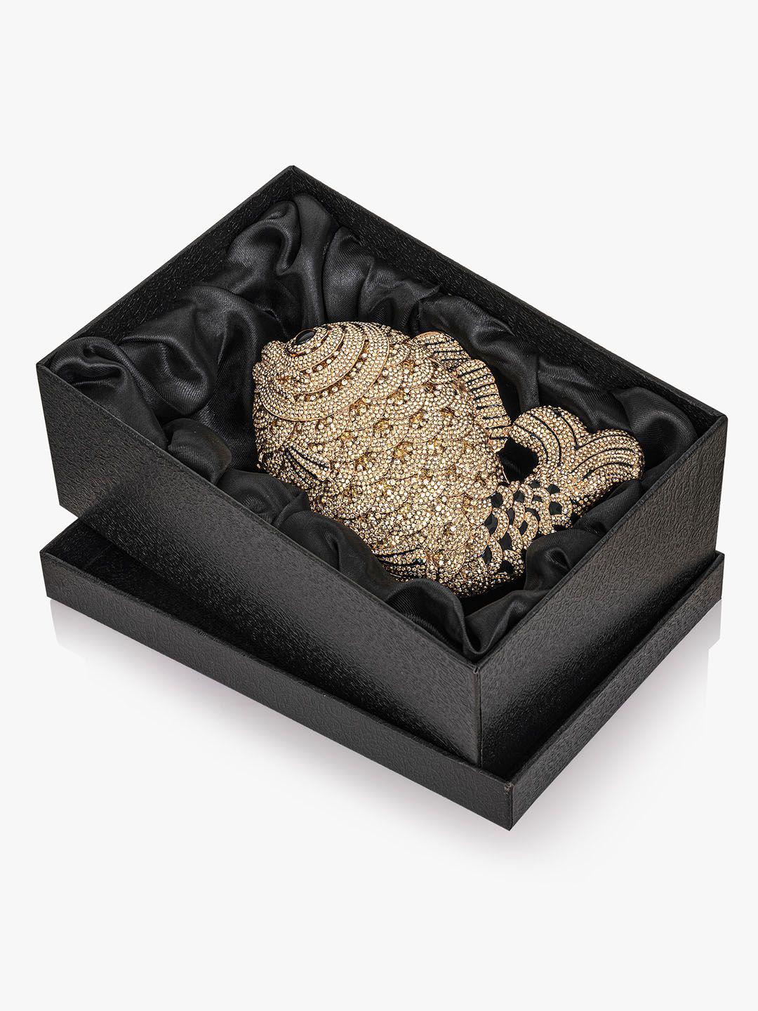 Buy Kazo Rhinestone Studded Fish Shaped Box Clutch - Clutches for Women ...
