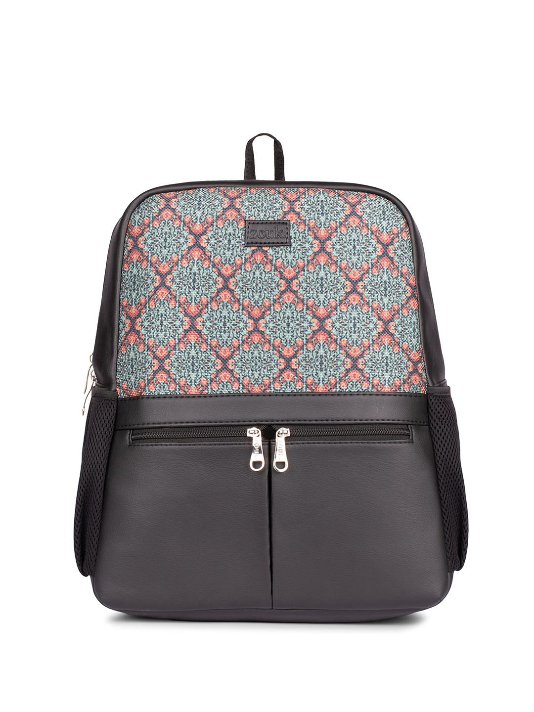 Buy ZOUK Unisex Black Synthetic Backpack With Compression Straps ...