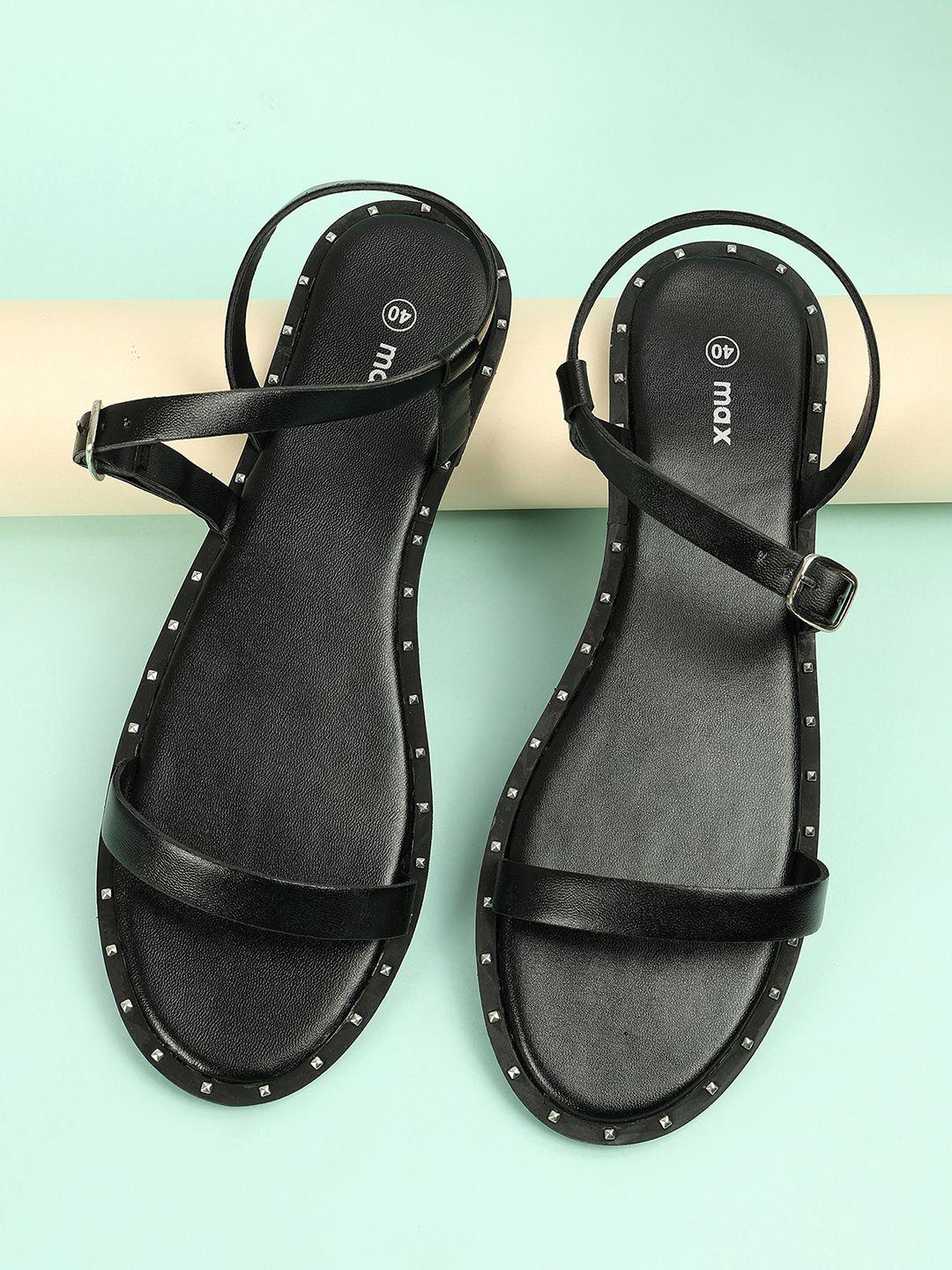 Buy Max Women Textured Open Toe Flats - Flats for Women 31204440 | Myntra