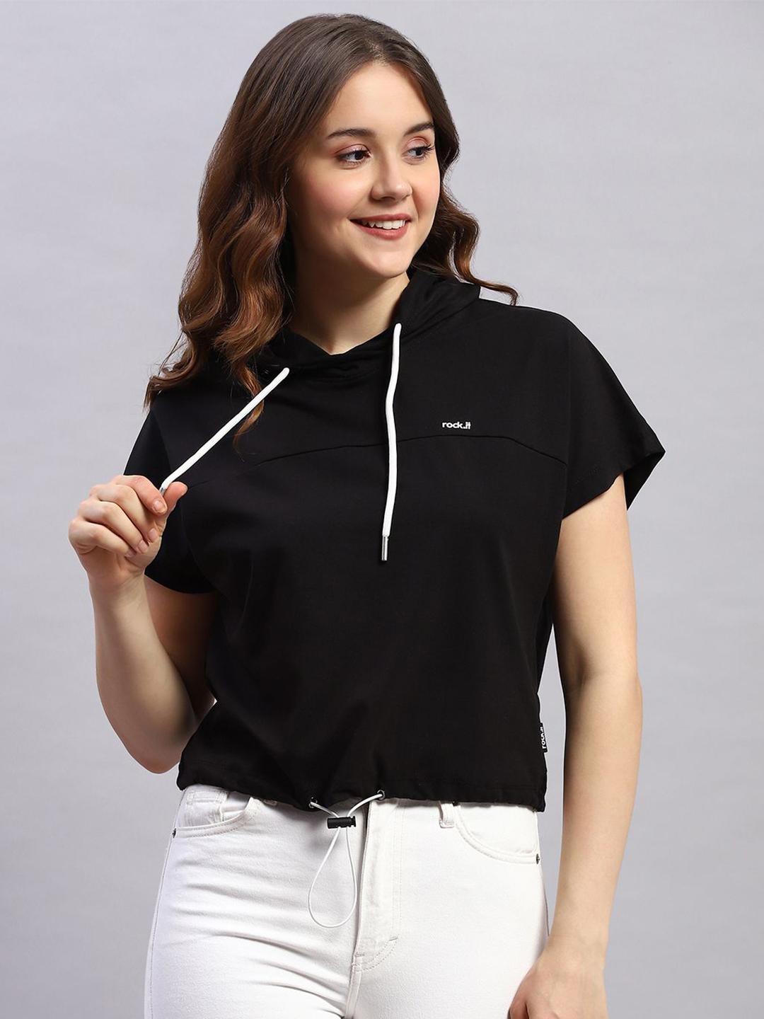 Buy Rock.it Women Self Design Hooded Top - Tops for Women 31455027 | Myntra