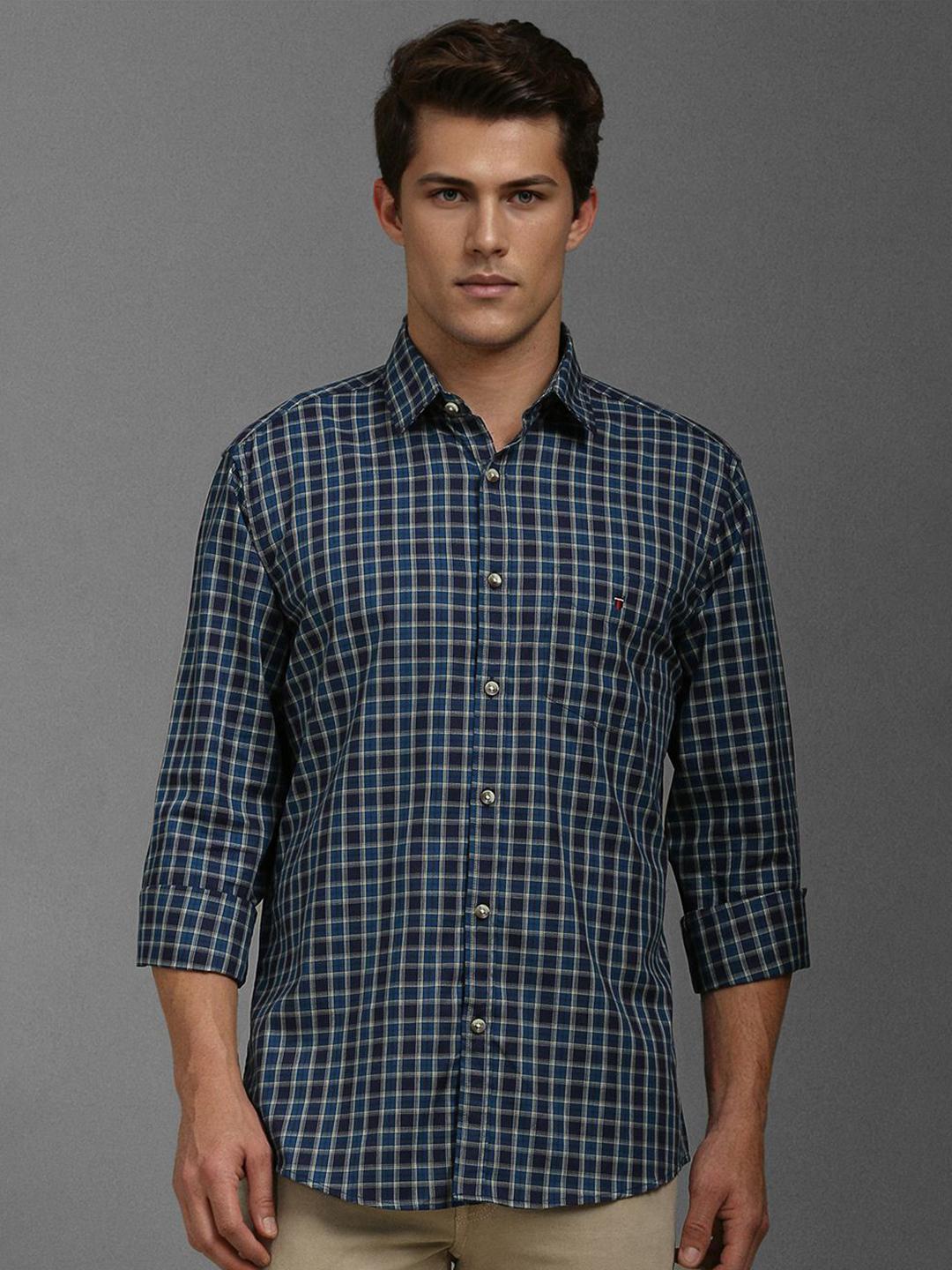 Buy Louis Philippe Sport Men Slim Fit Opaque Checked Casual Shirt ...