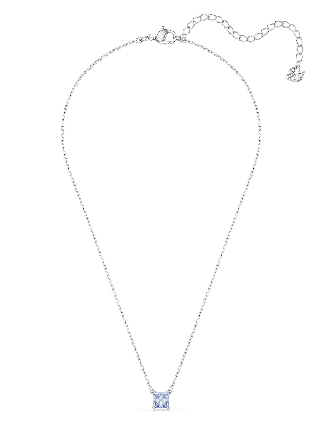 Buy SWAROVSKI Matrix Rhodium Plated Crystals Stone Studded Necklace ...