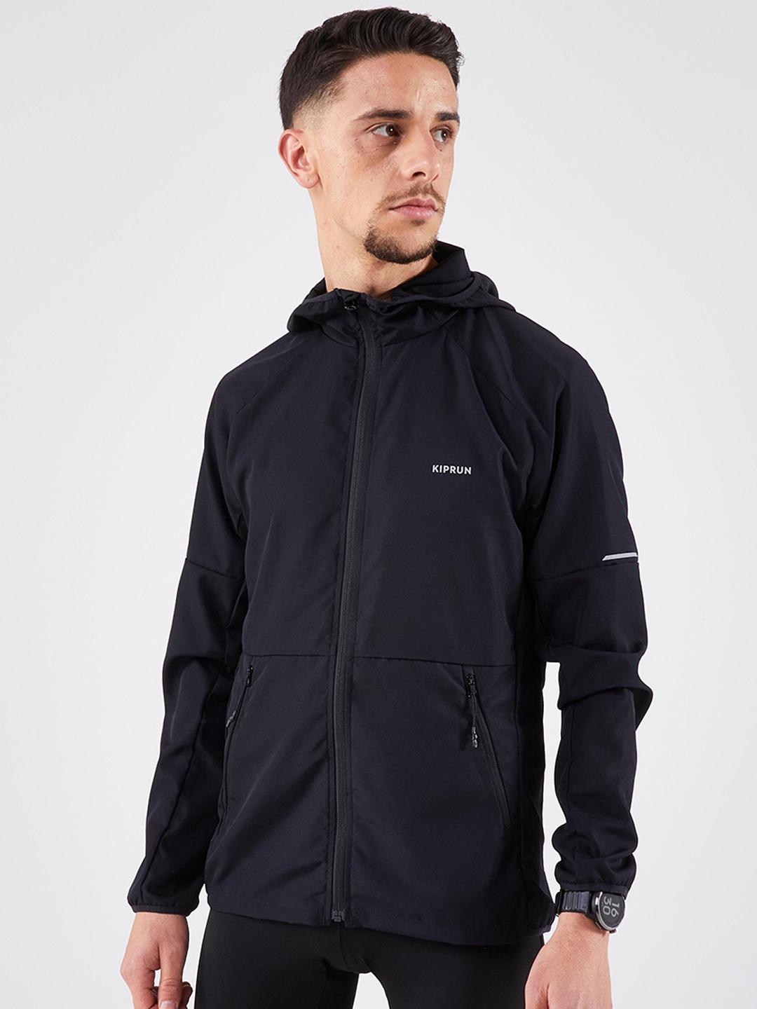 Buy Decathlon KALENJI Men Black Lightweight Windcheater - Jackets for ...