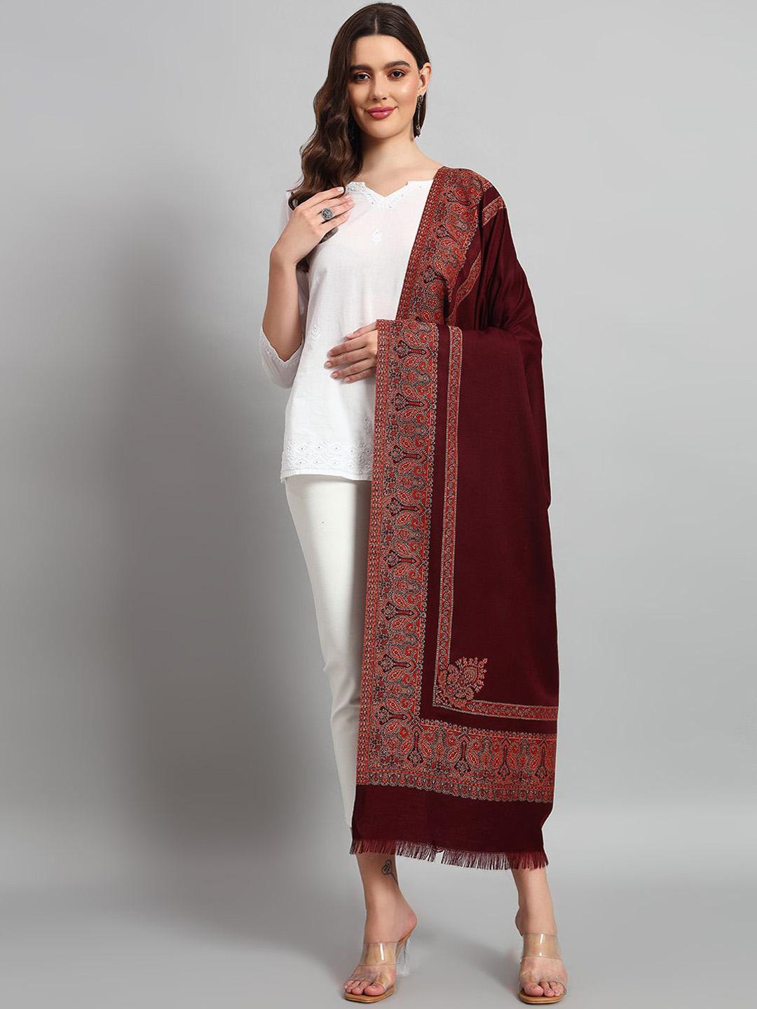 Buy HANDICRAFT PALACE Paisley Woven Design Shawl - Shawl for Women ...