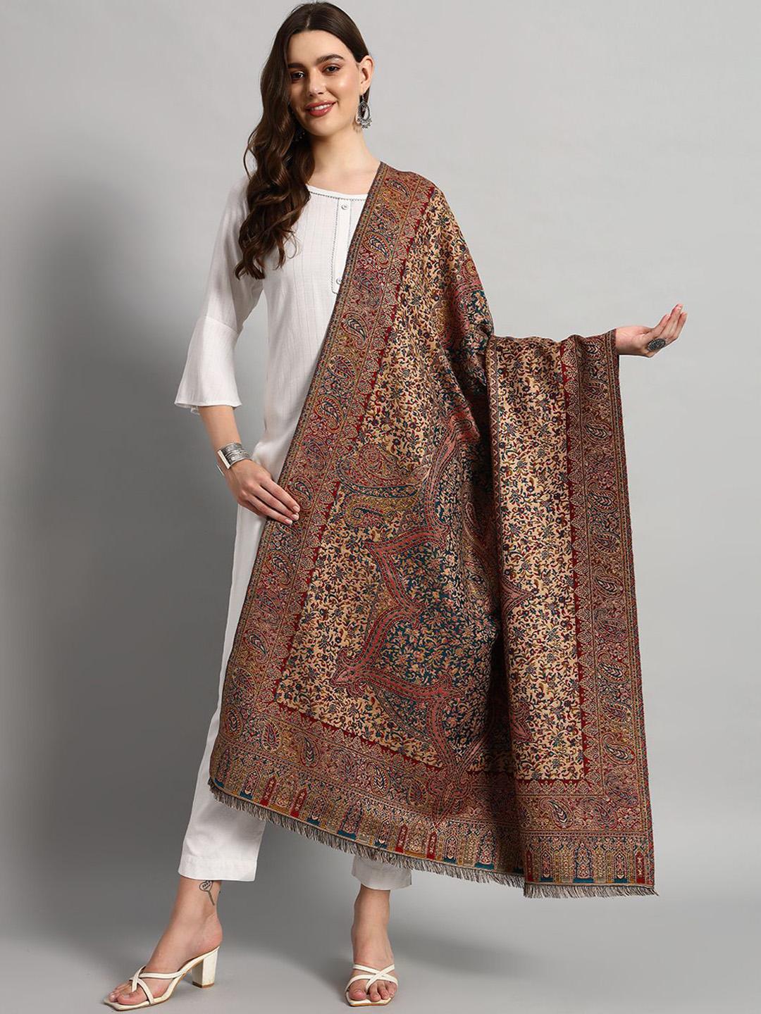 Buy HANDICRAFT PALACE Geometric Woven Design Shawl - Shawl for Women ...