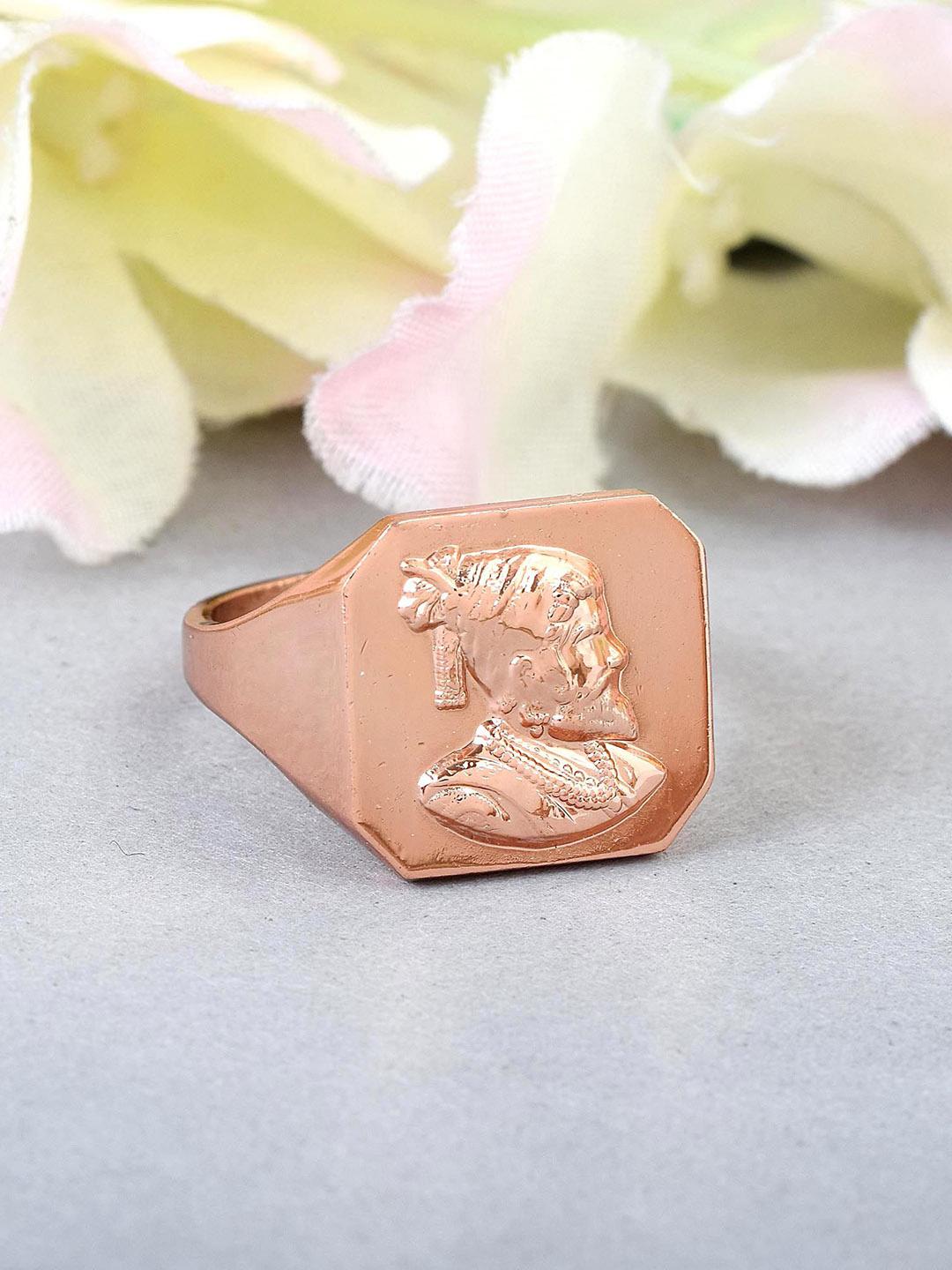 Buy MEMOIR Men Copper Plated Maratha Shivaji Finger Ring - Ring for Men ...