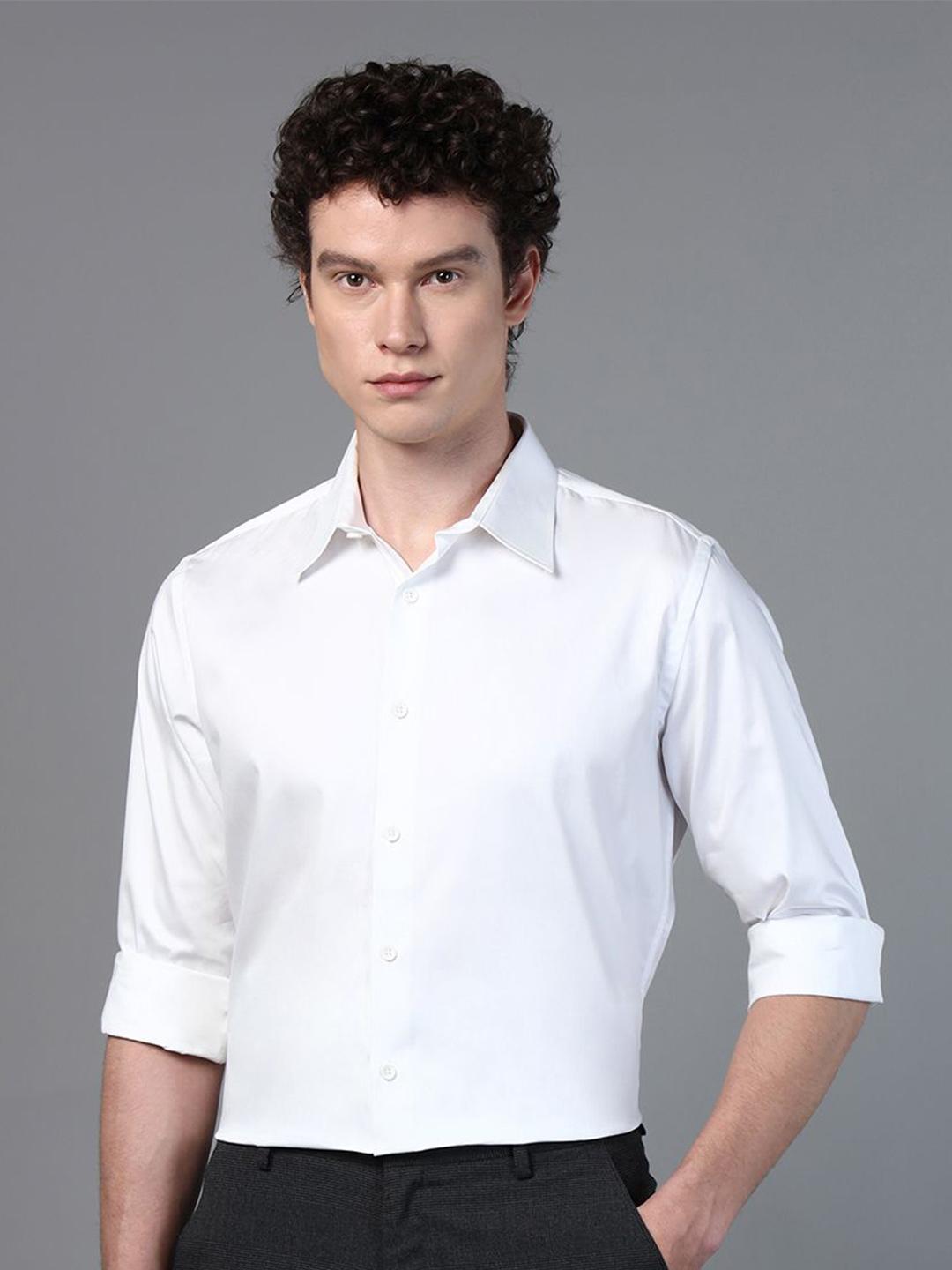 Buy DON VINO Men Comfort Cutaway Collar Solid Cotton Slim Fit Formal ...
