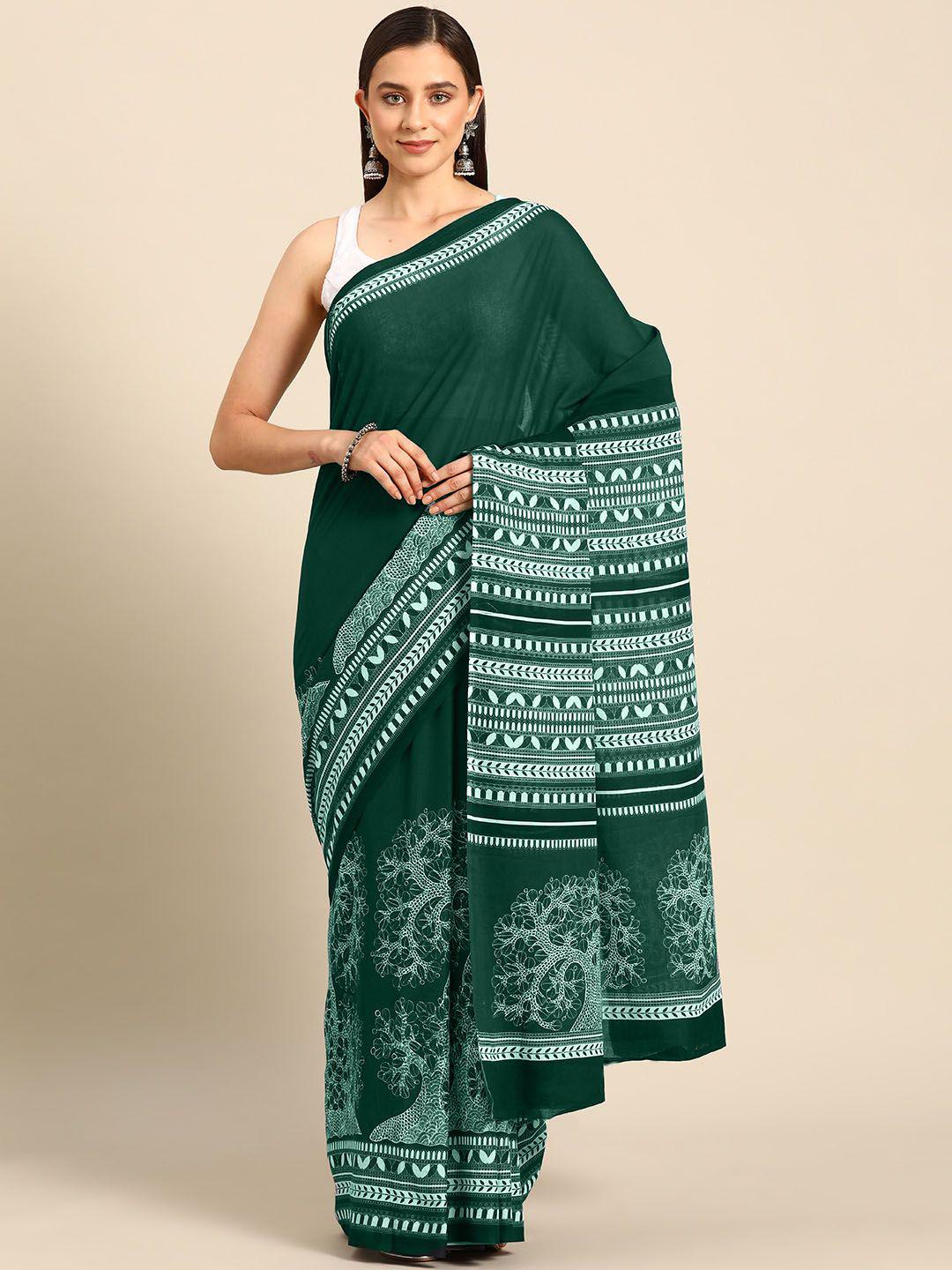 Buy BUTA BUTI Ethnic Motifs Printed Pure Cotton Saree - Sarees for ...
