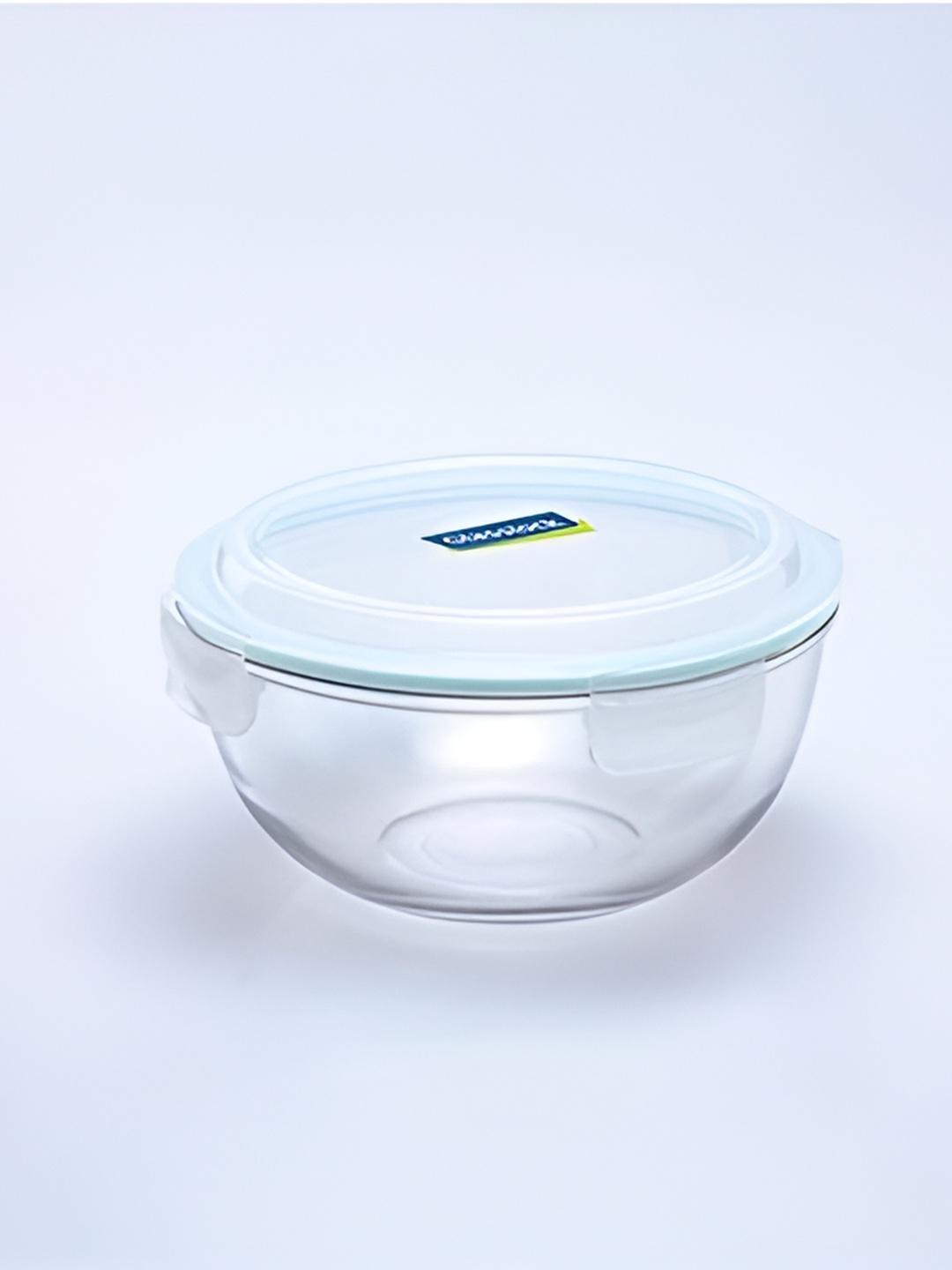 Buy Glasslock Transparent & Blue Glass Microwave Safe Fridge Container ...