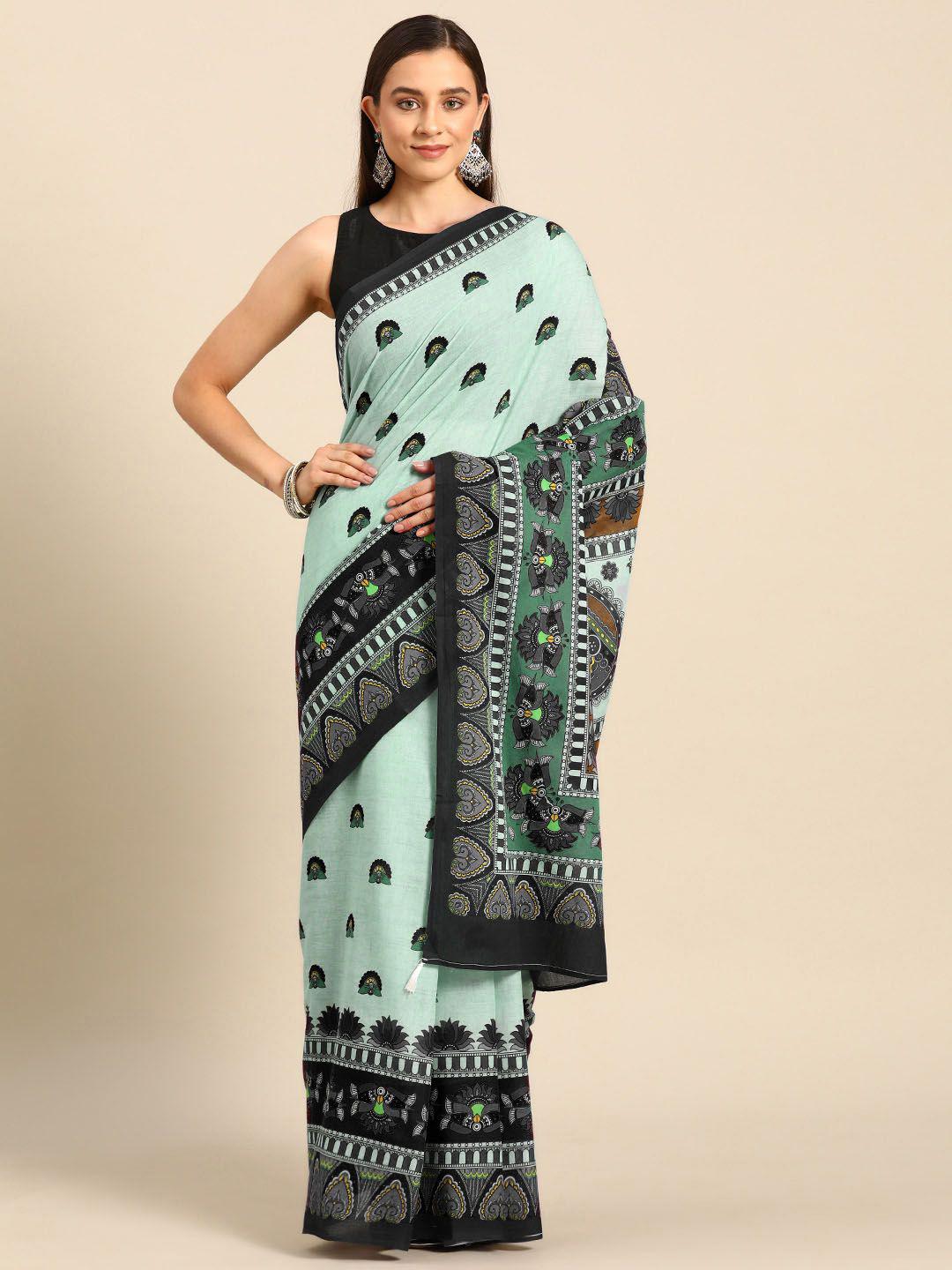 Buy BUTA BUTI Ethnic Motifs Printed Pure Cotton Saree - Sarees for ...